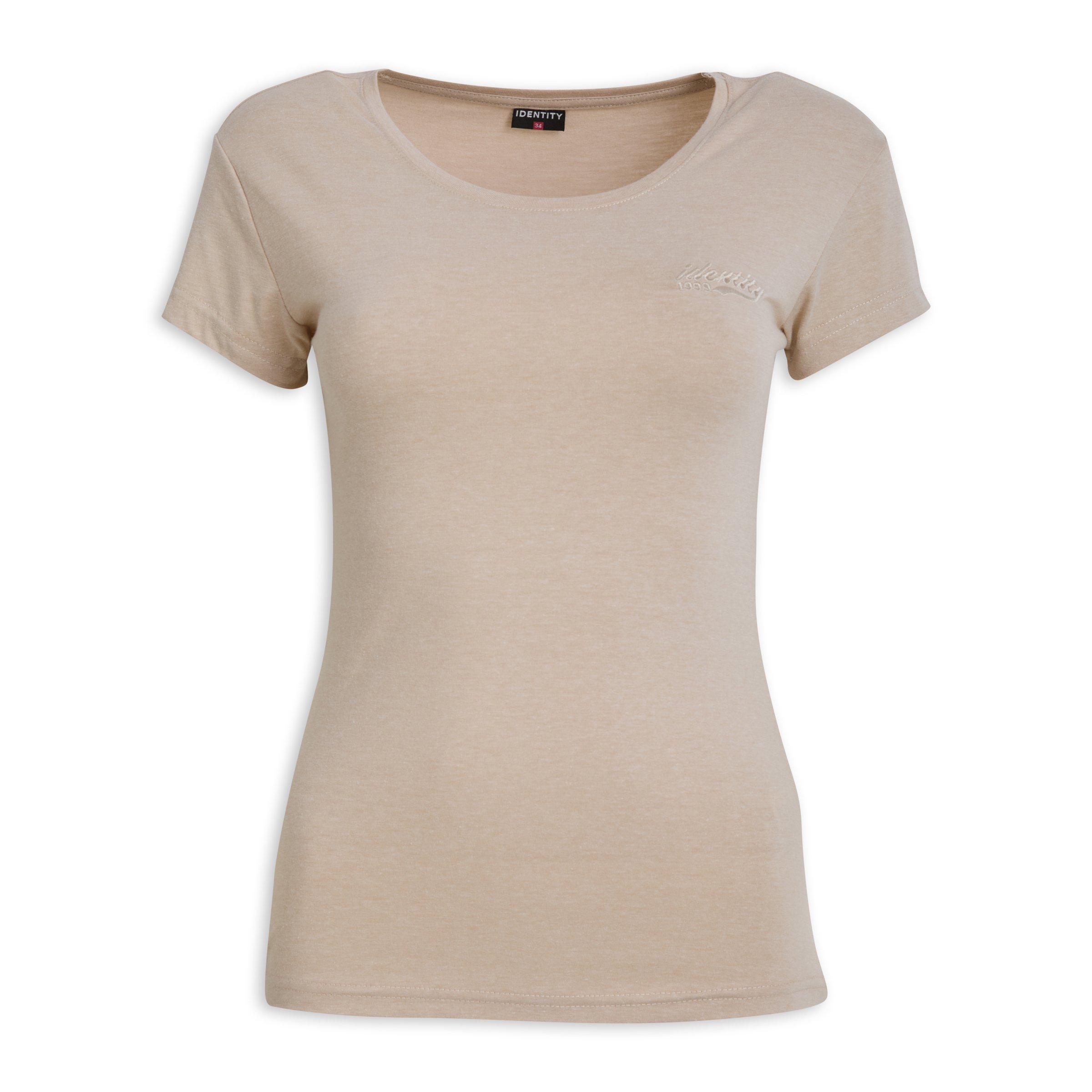 Beige Fitted T-shirt (3181941) | Identity
