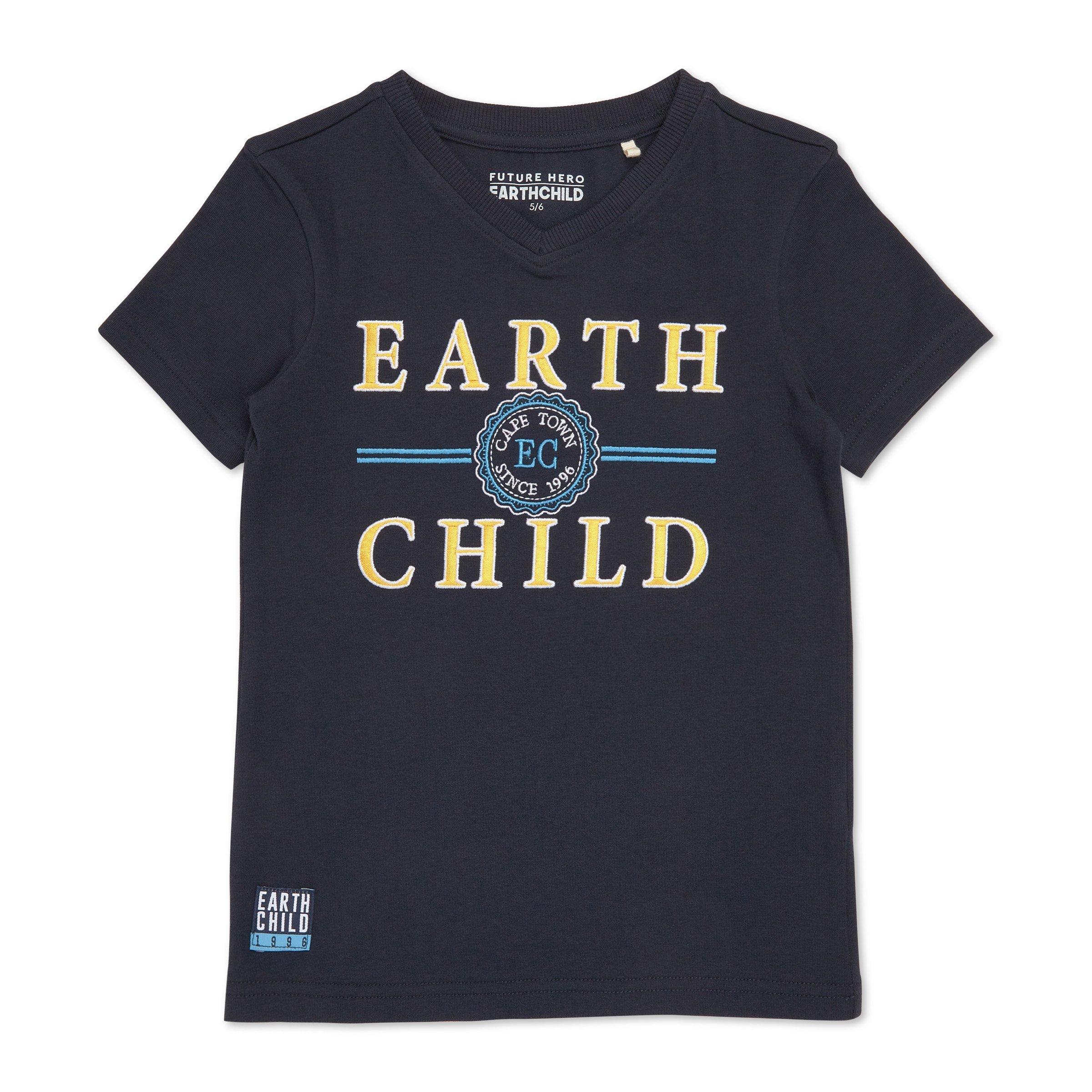 Kid Boys Navy Branded T-shirt (3182050) | Earthchild