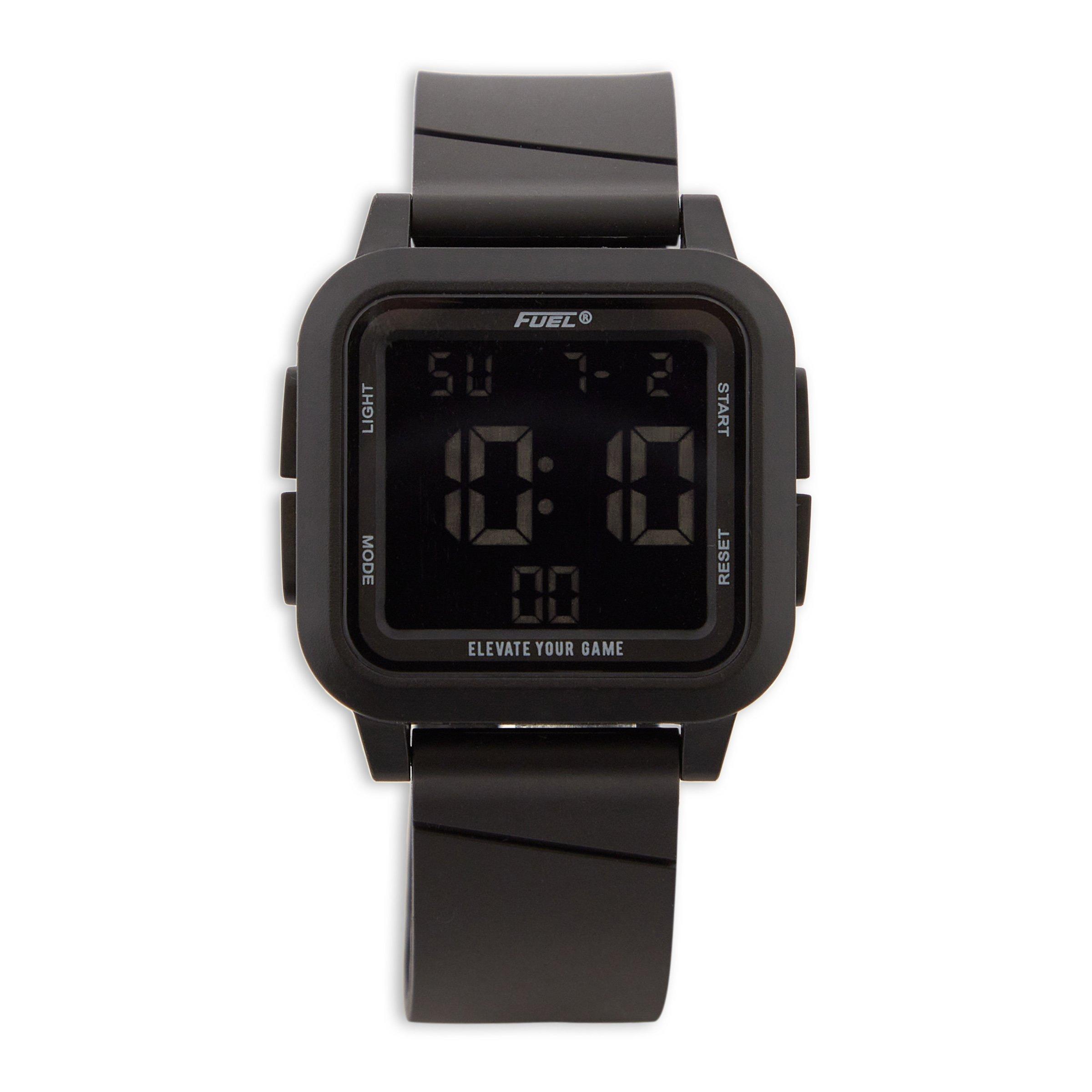 Black Square Digital Watch (3182103) | Fuel