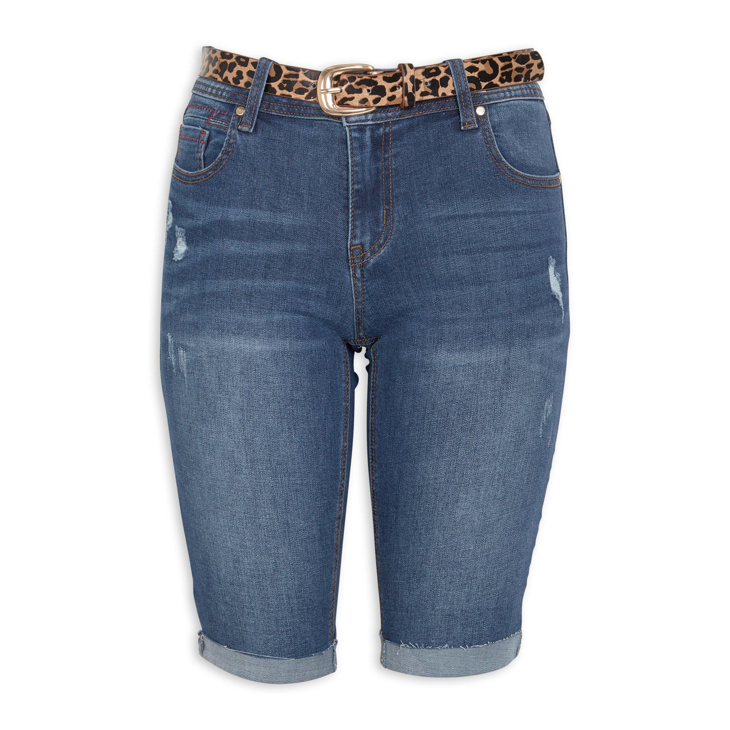 Navy Belted Denim Shorts (3182122) | OUTBACK RED