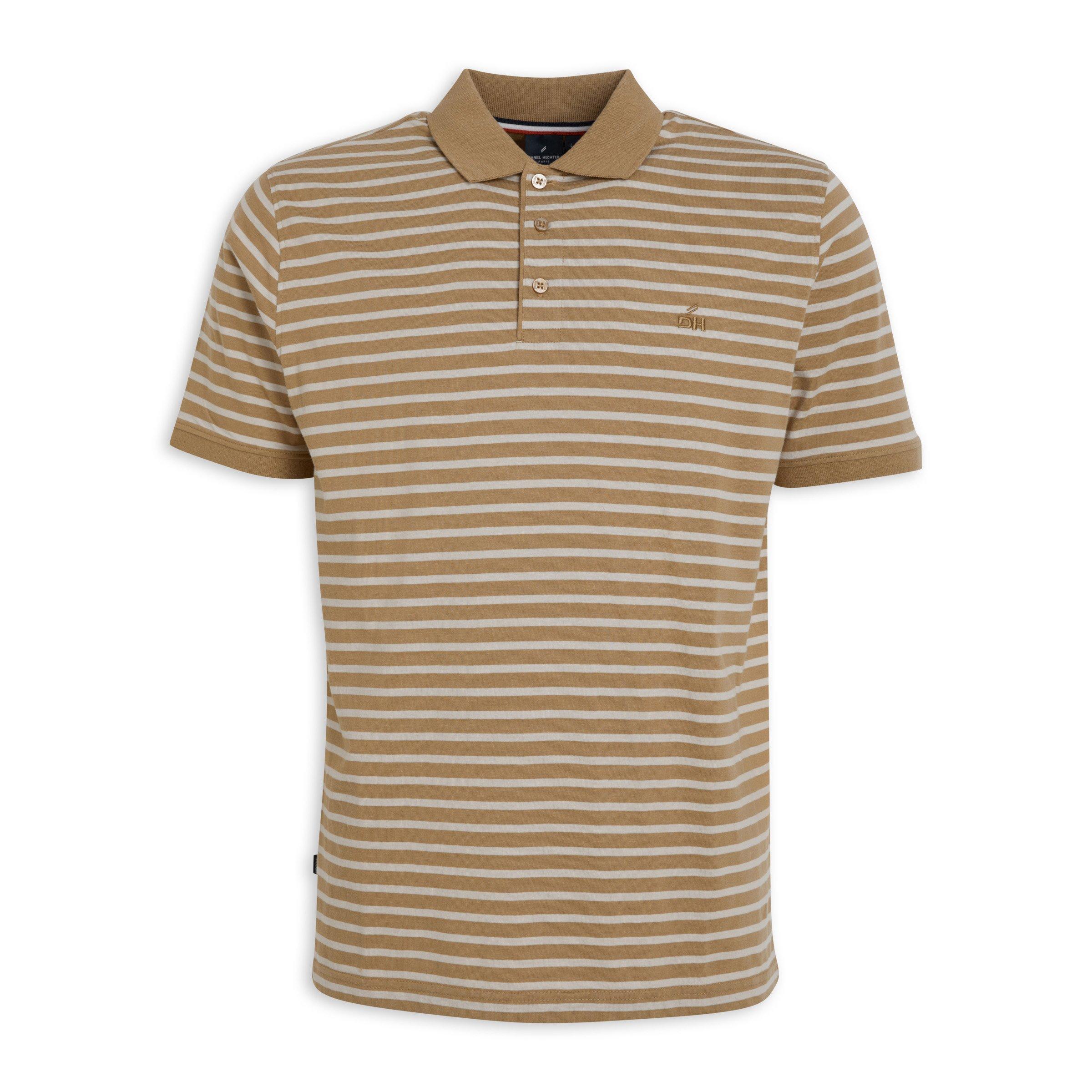 Camel Striped Golfer Shirt (3182181) | Daniel Hechter