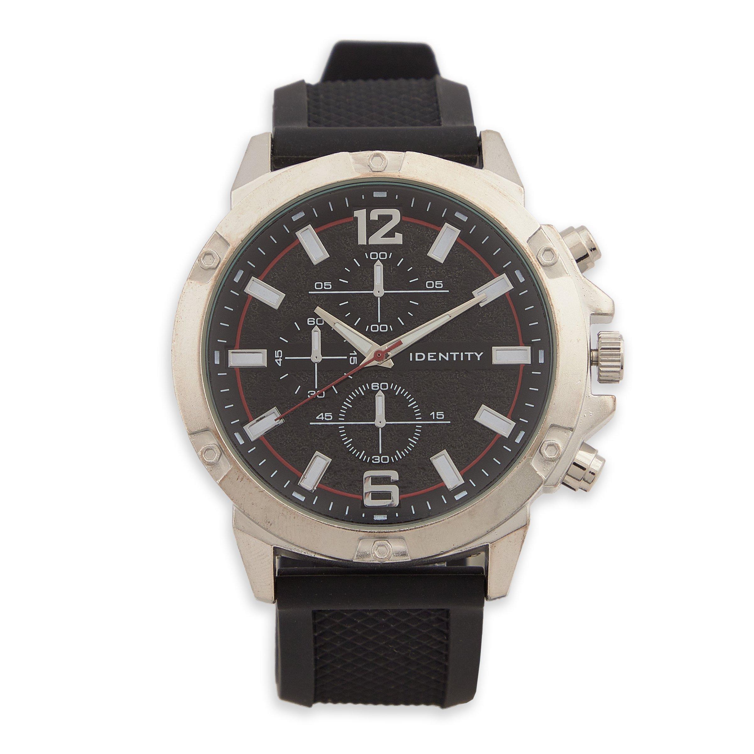 Silver Round Face Watch (3182260) | Identity