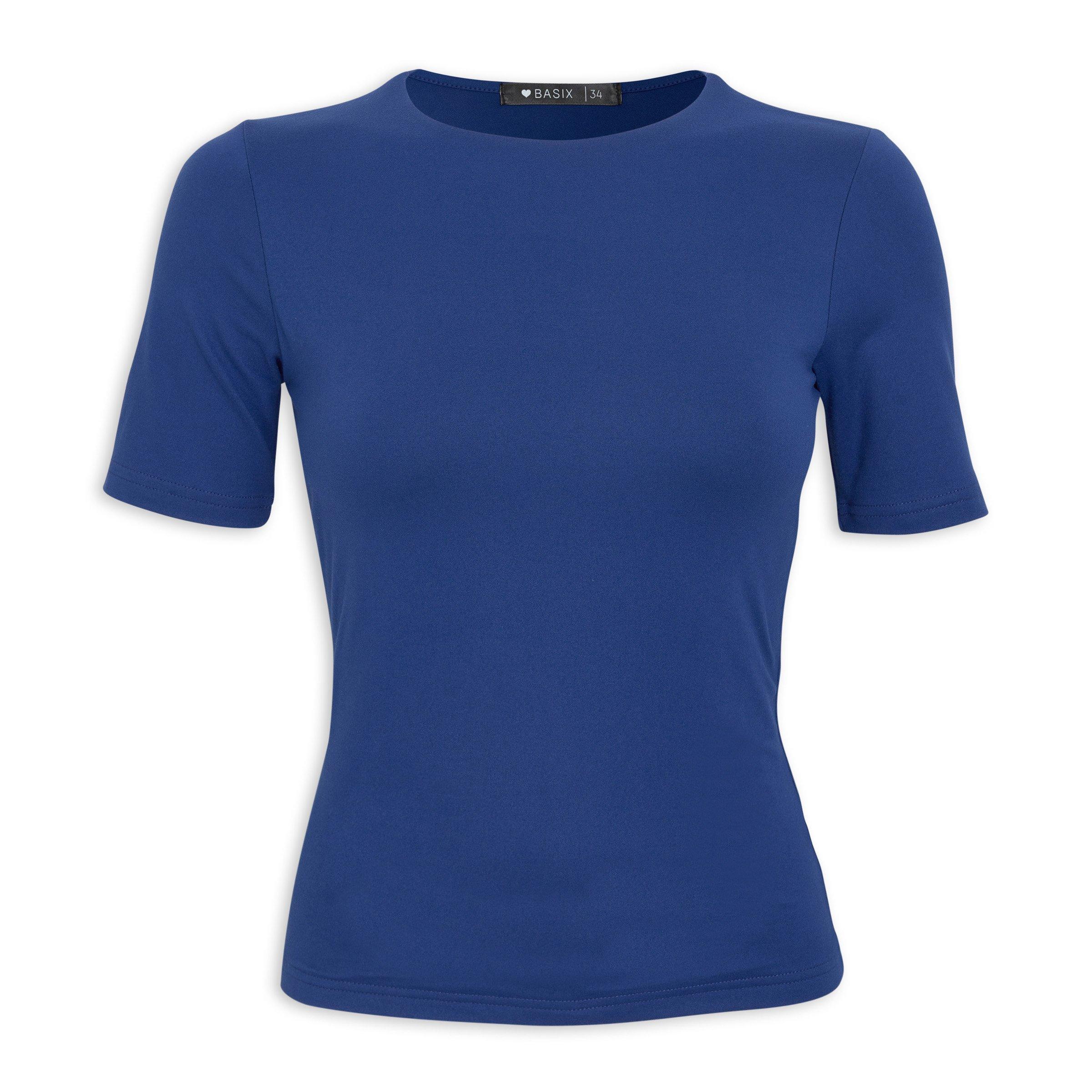 Dark Blue Fitted T-shirt (3182269) | Basix