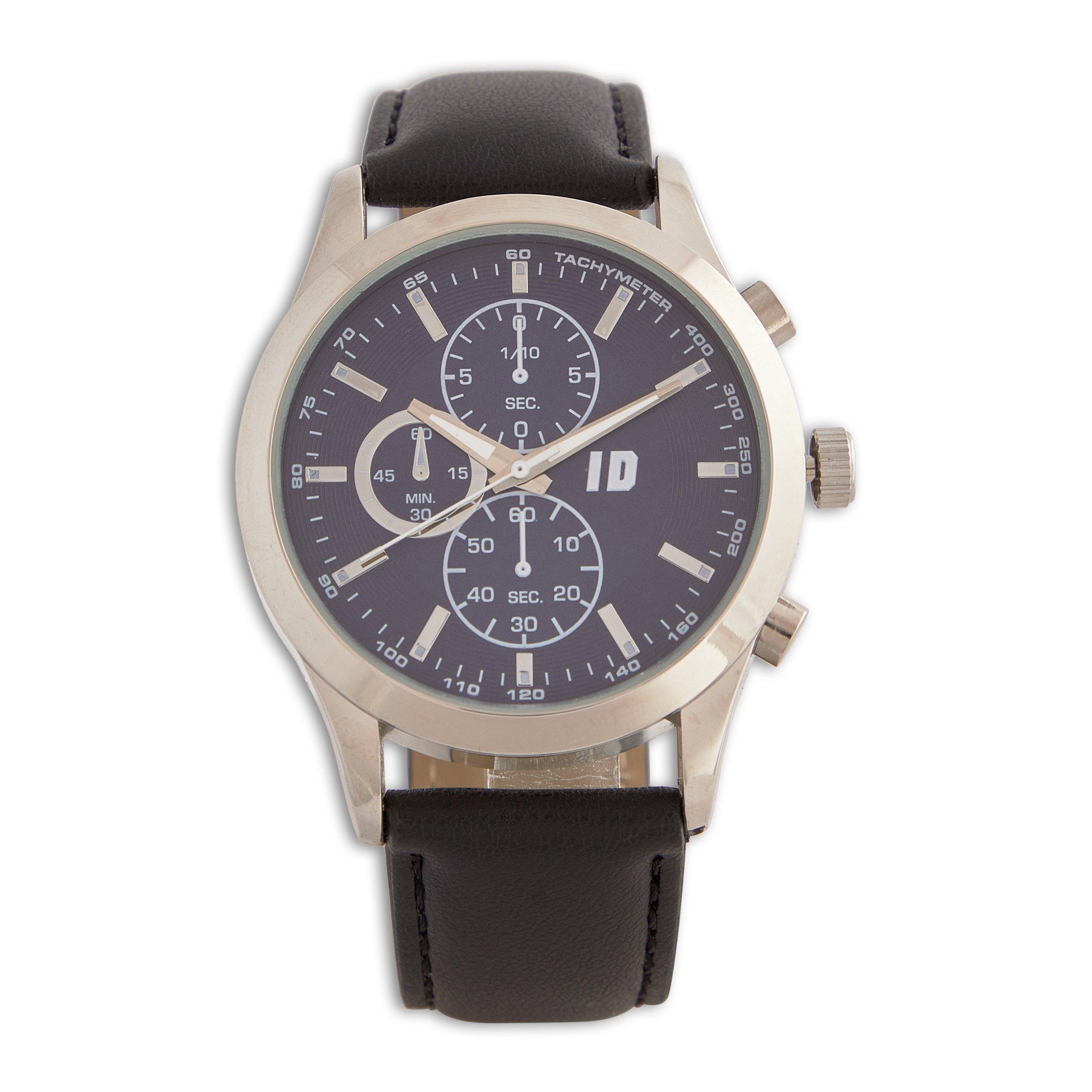 Black Pu Strap Watch (3182294) | Identity