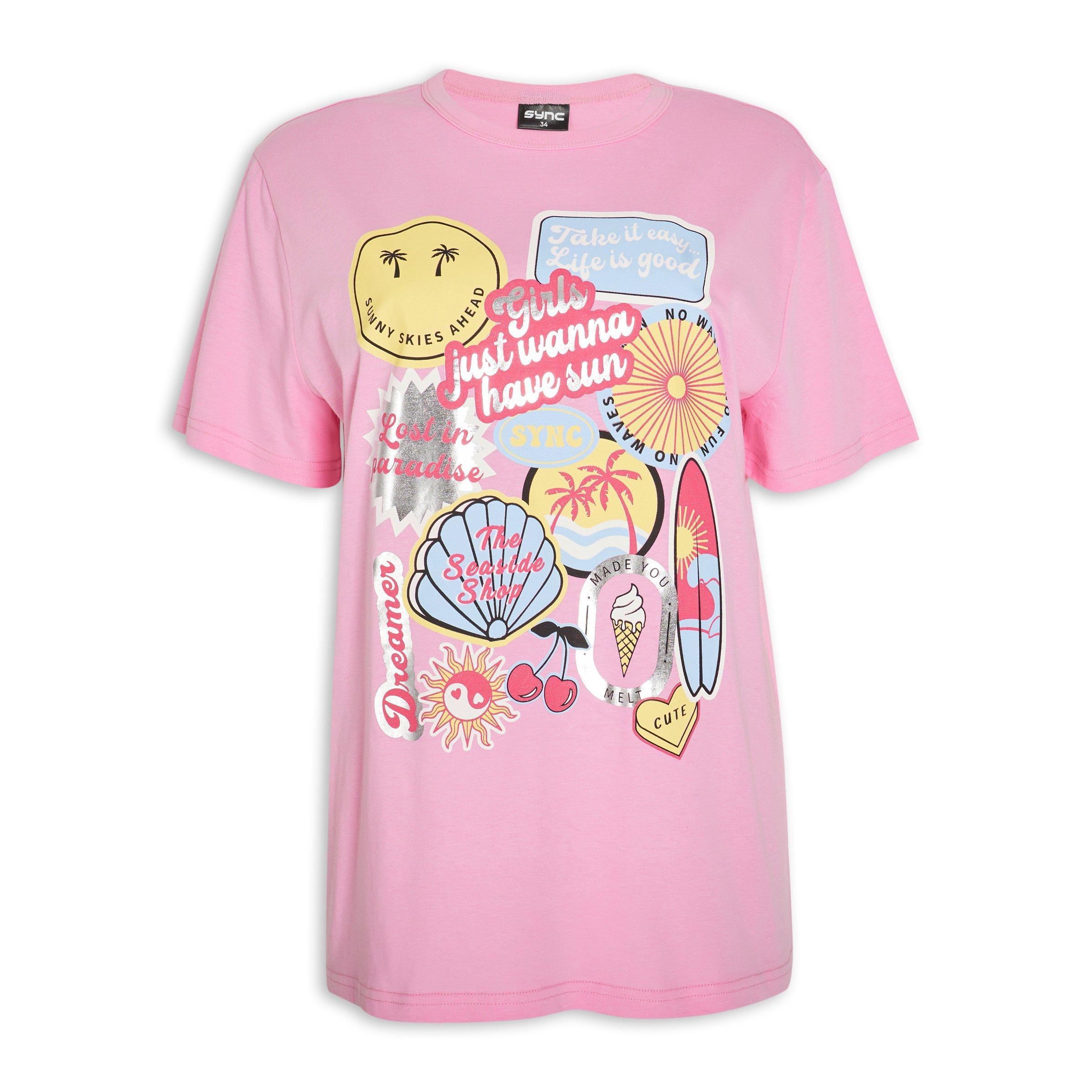Pink Oversized Tee (3182377) | Identity X Sync