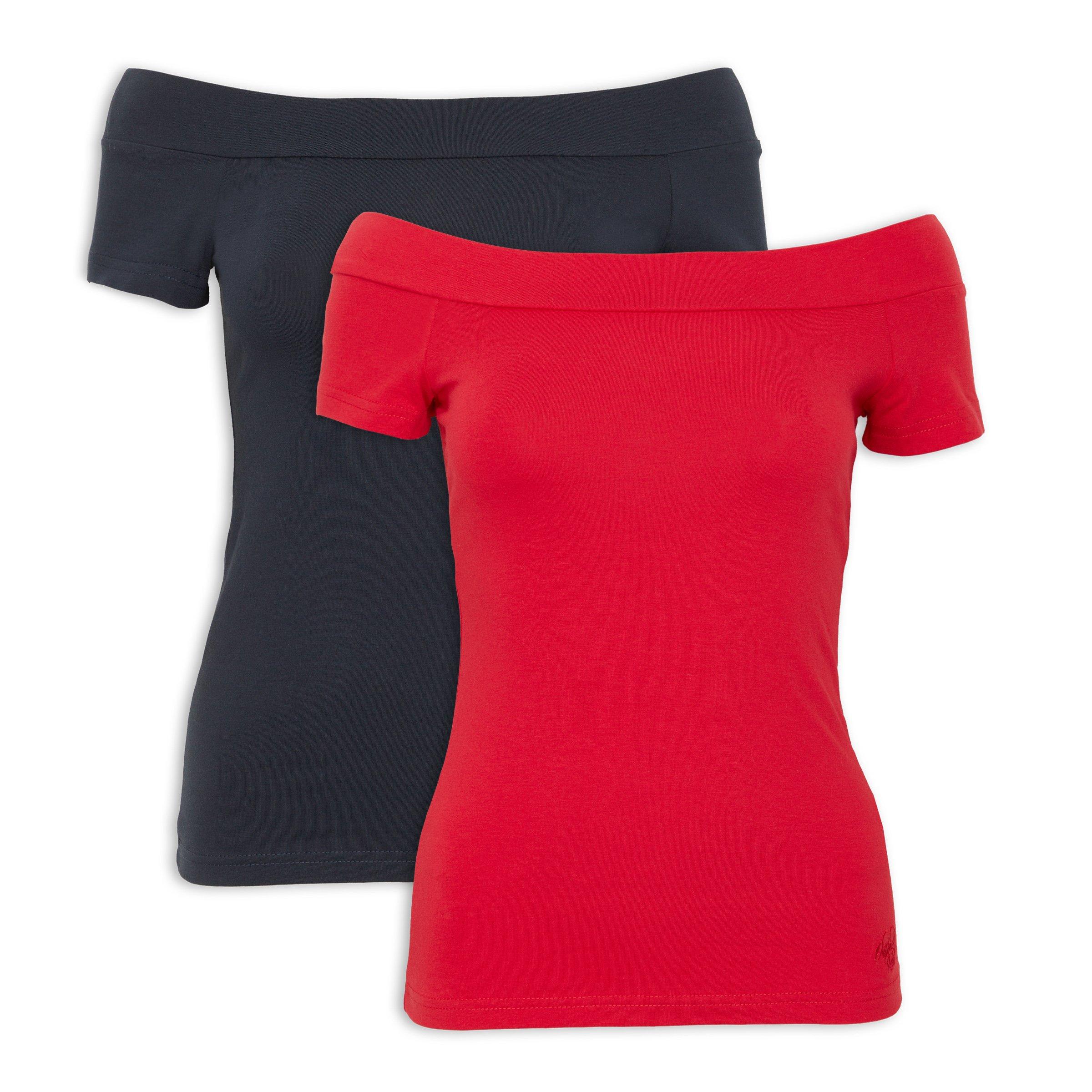 2-pack Off-the-Shoulder T-shirts (3182501) | OUTBACK RED