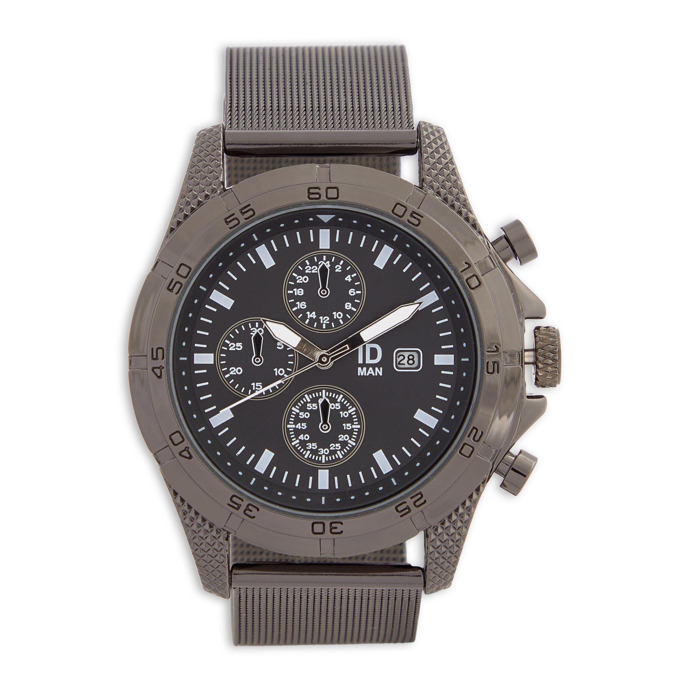 Charcoal Grey Mesh Watch (3182626) | Identity