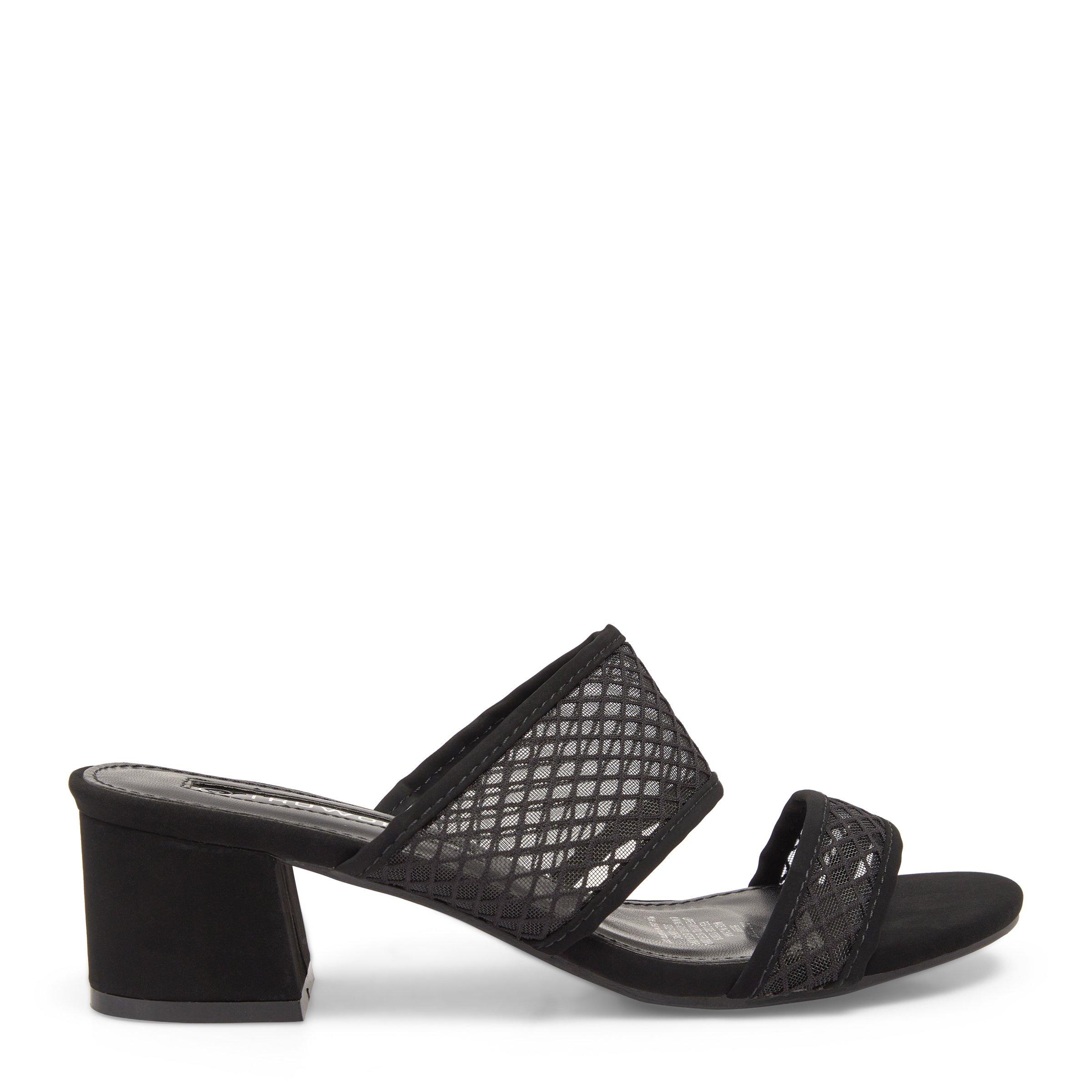 Black Mesh Block Heels (3182676) | Truworths