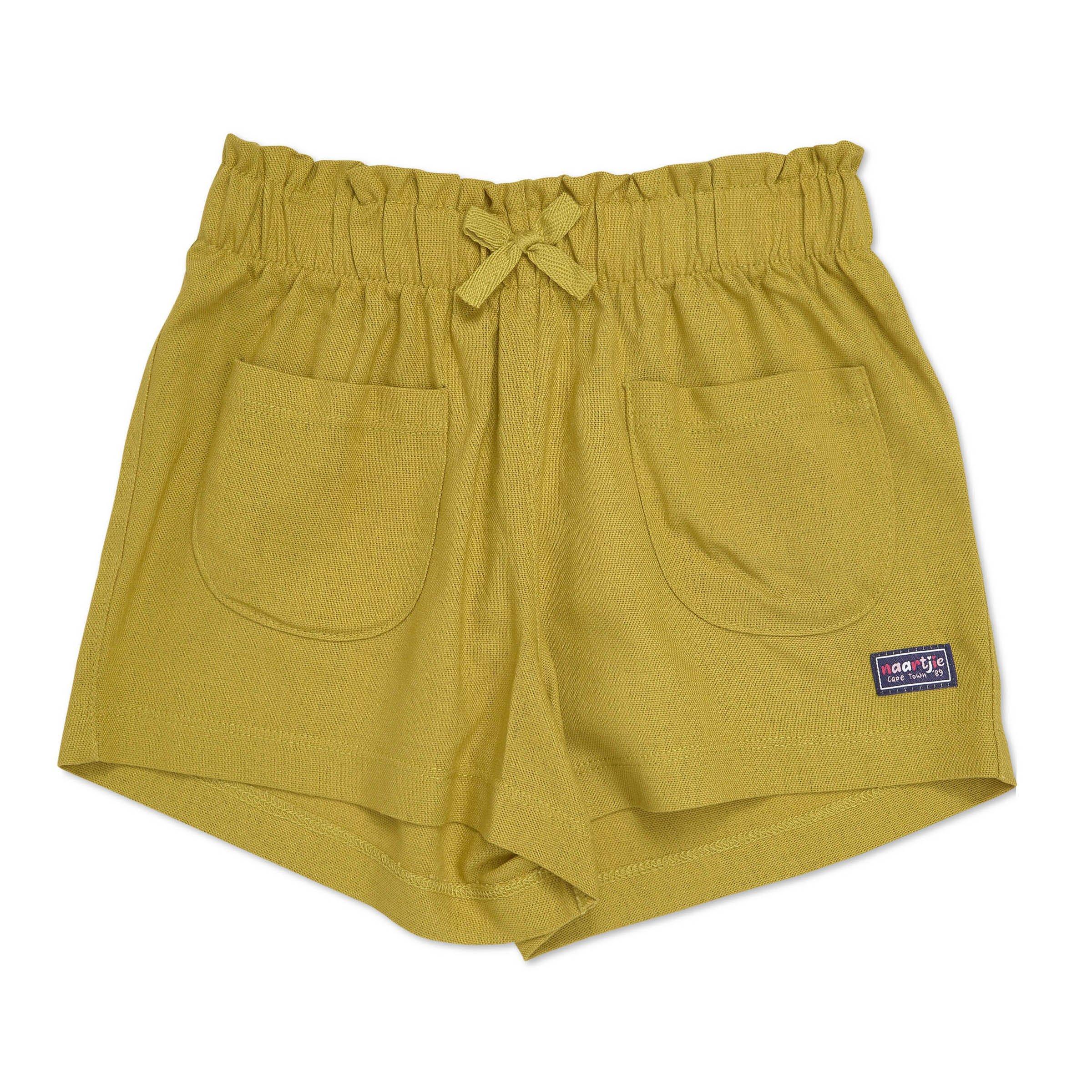 Kid Girls Green Linen Shorts (3182714) | Naartjie