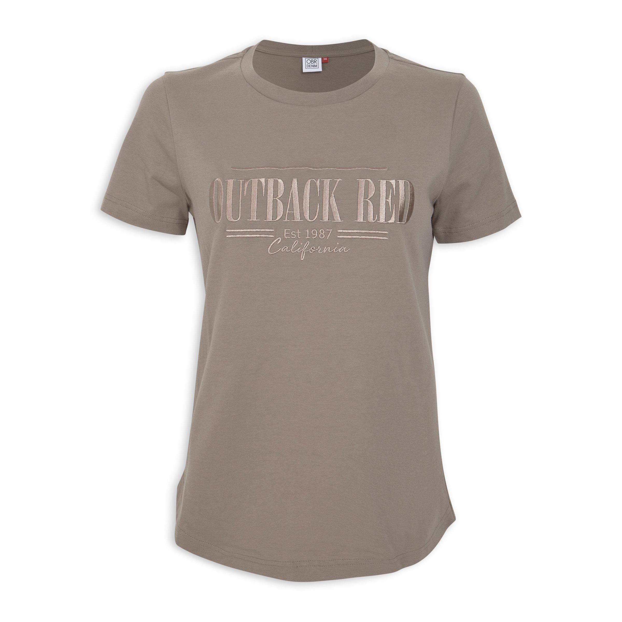 Tan Embroidered T-shirt (3182824) | OUTBACK RED