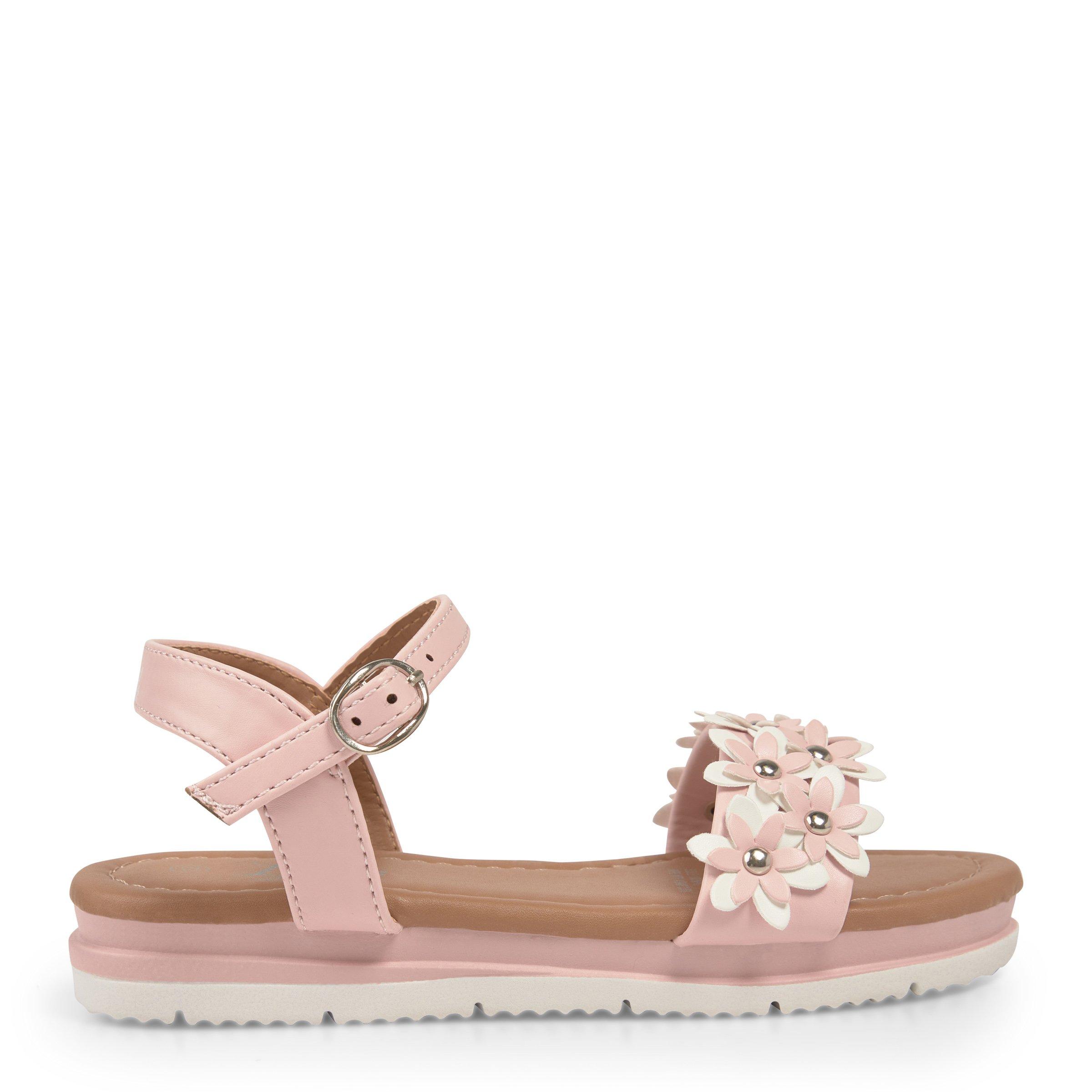 Kid Girls Pink Flower Detail Sandals (3183097) | LTD Kids