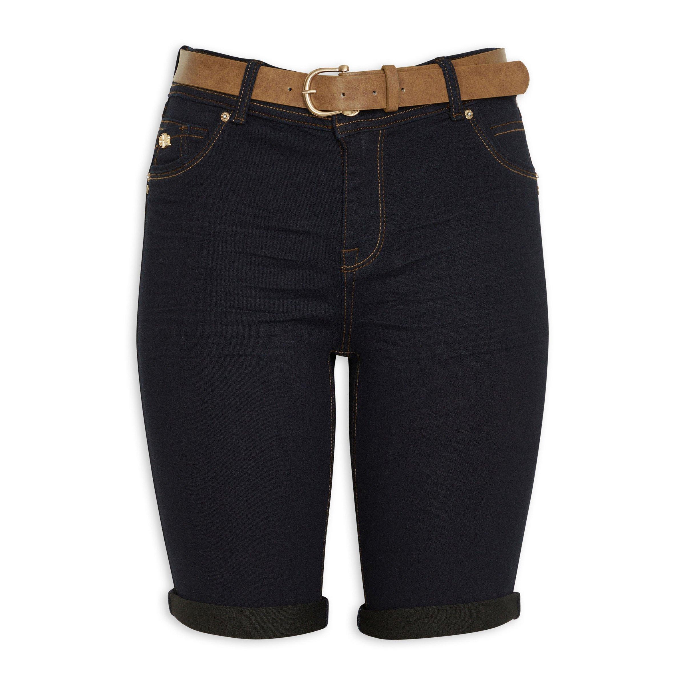 Navy Belted Denim Shorts (3183124) | OUTBACK RED