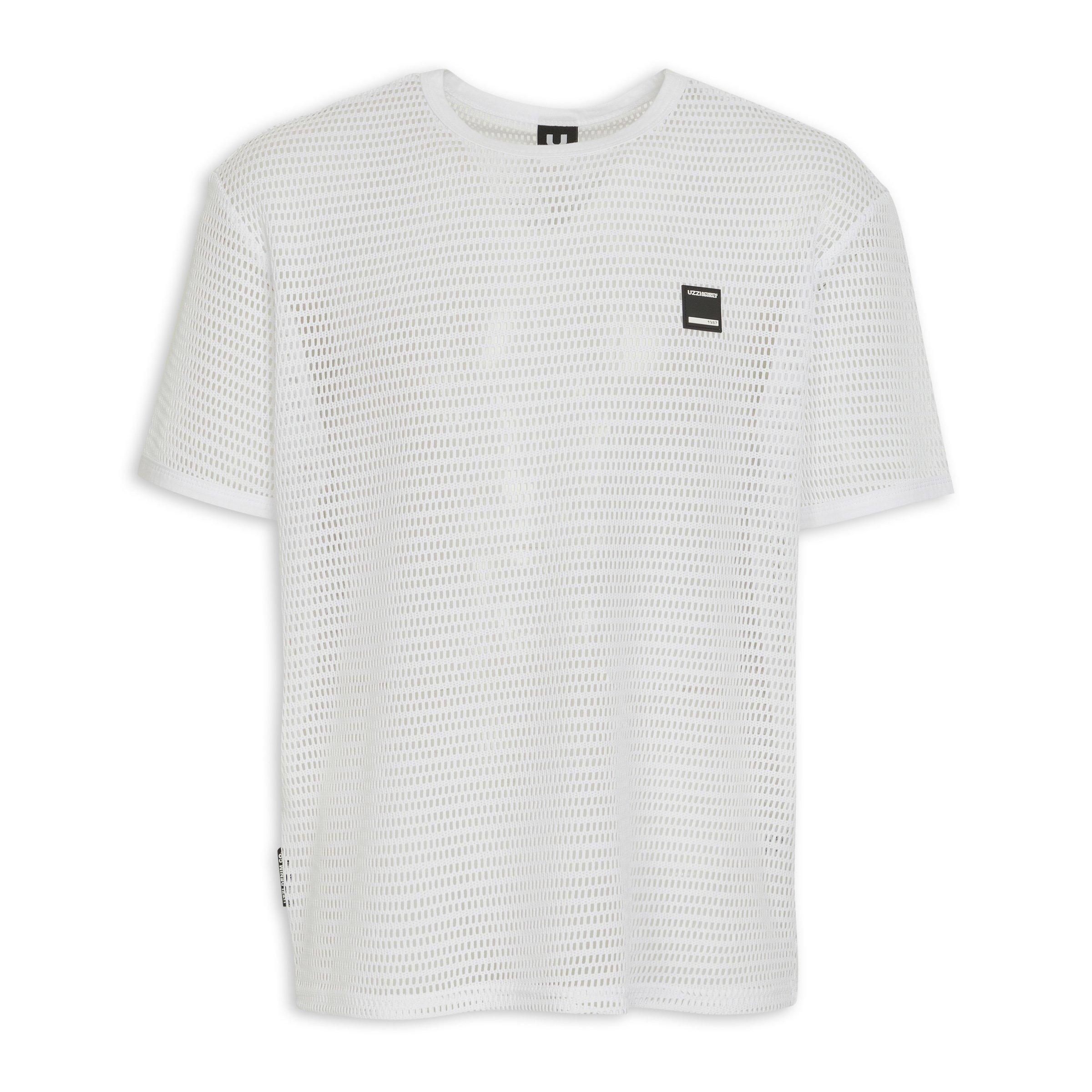 White Mesh T-shirt (3183179) | UZZI