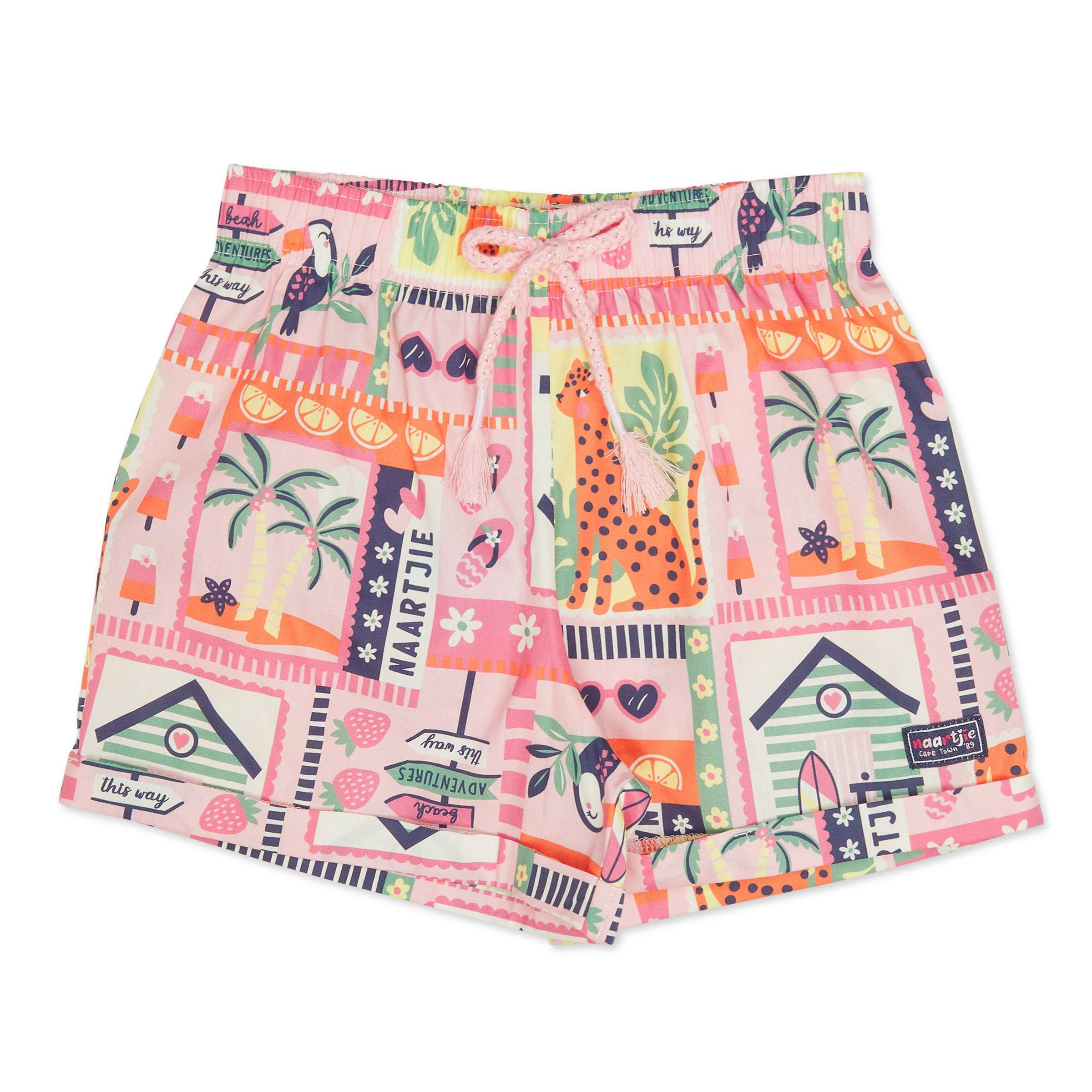 Kid Girls Pink Printed Shorts (3183275) | Naartjie