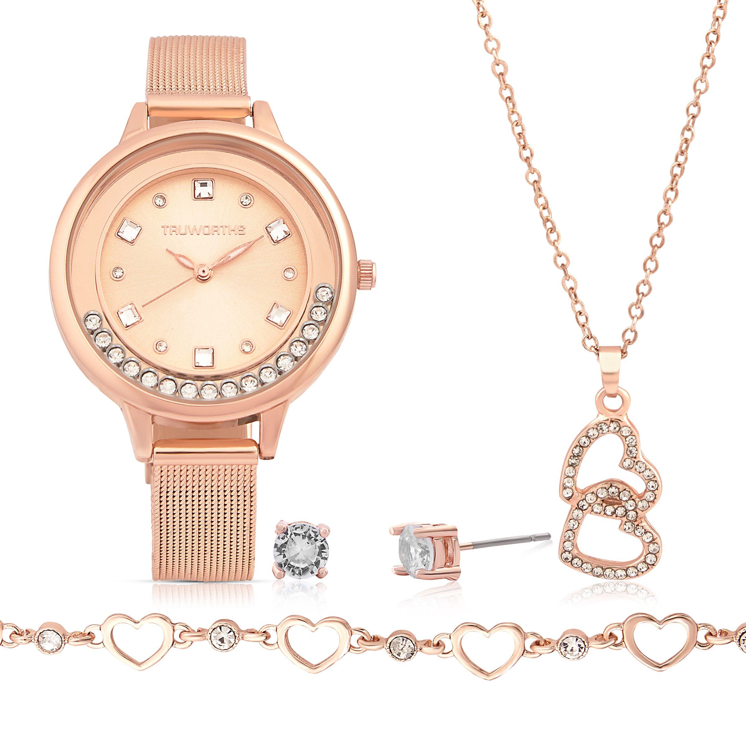 4pc Rose Gold Watch Set (3183554) | Sparkle