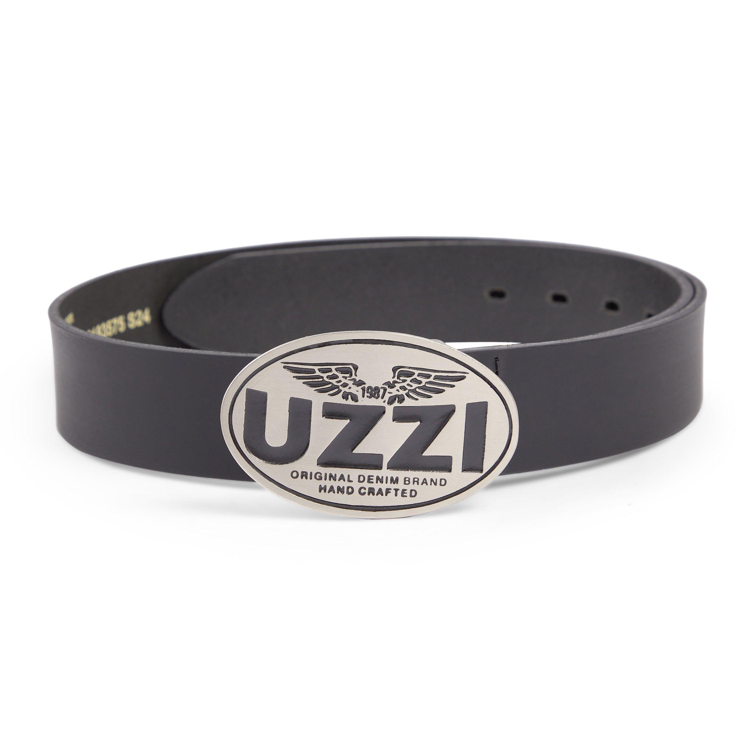 Black Monogram Buckle Belt (3183575) | UZZI