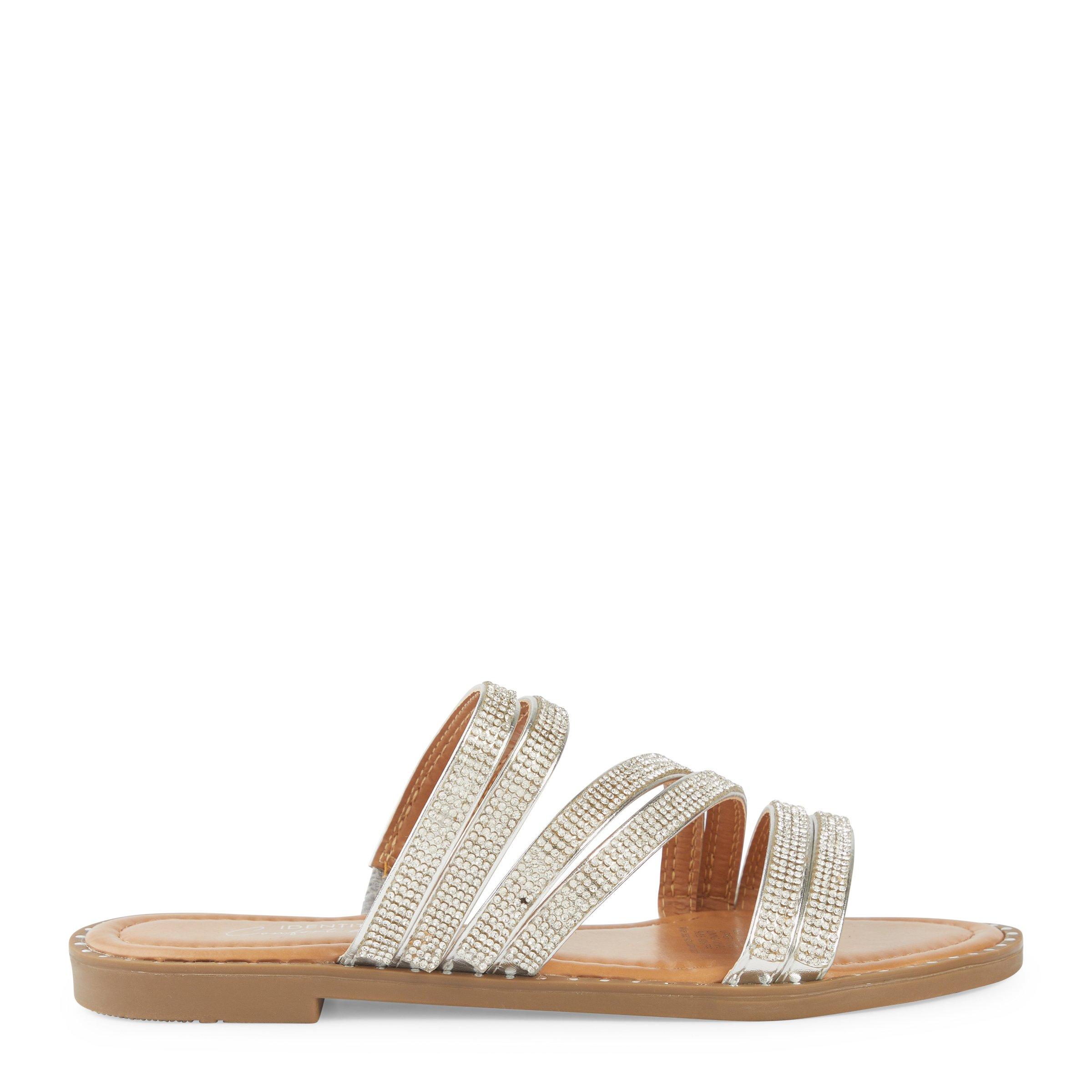 Silver Diamante Strappy Sandals (3183757) | Identity