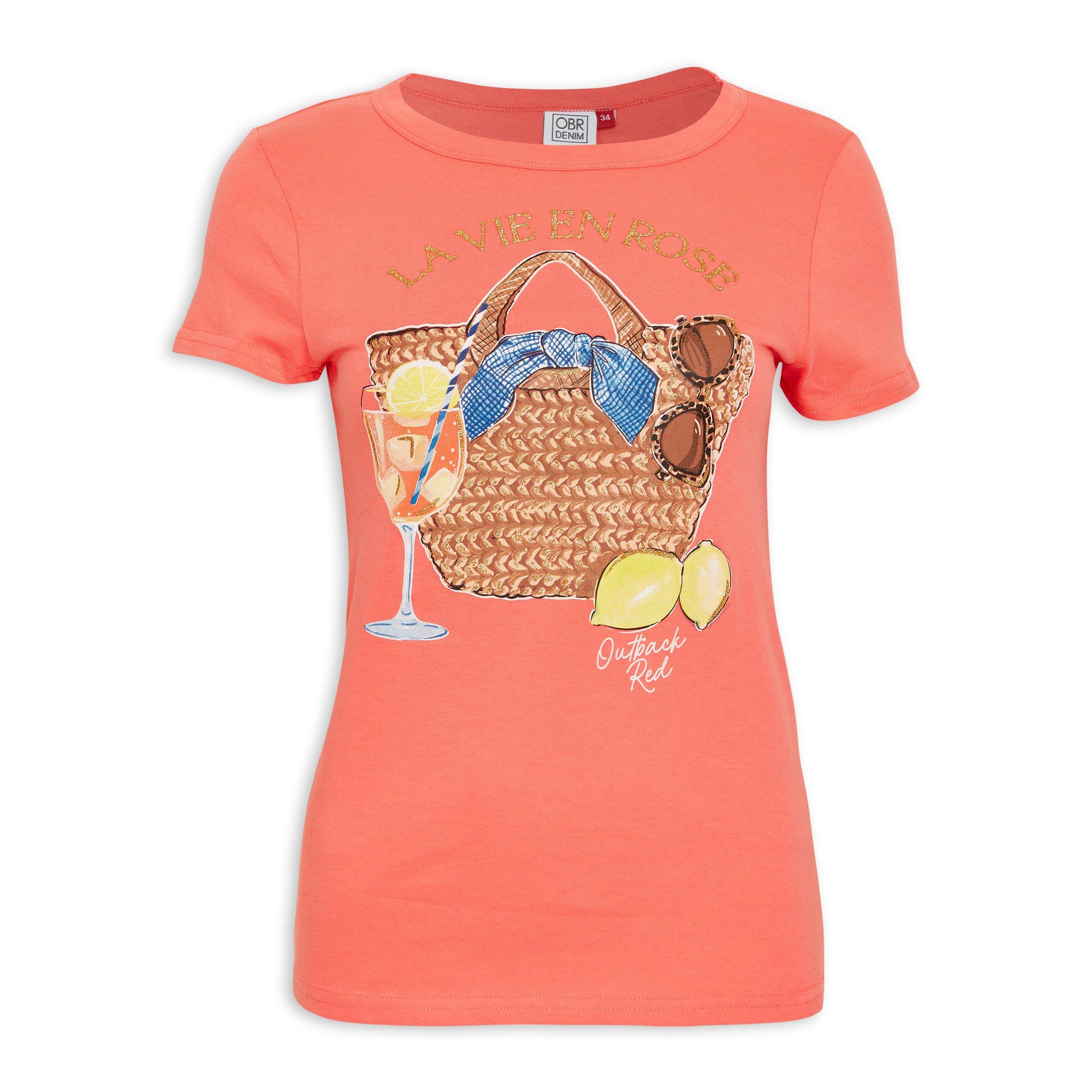 Coral Pink Graphic T-shirt (3183869) | OUTBACK RED