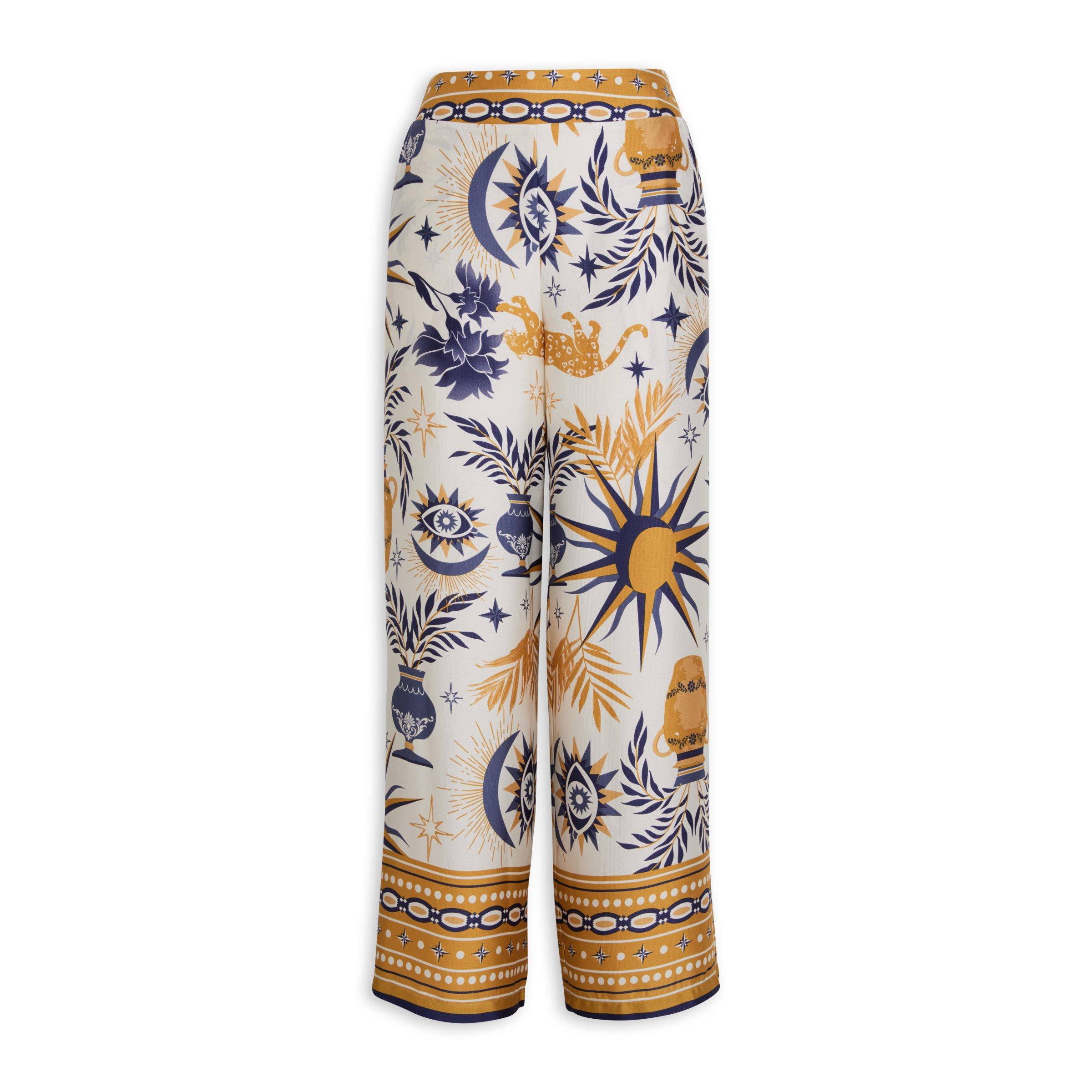 White Printed Wide Leg Pants (3183876) | Truworths