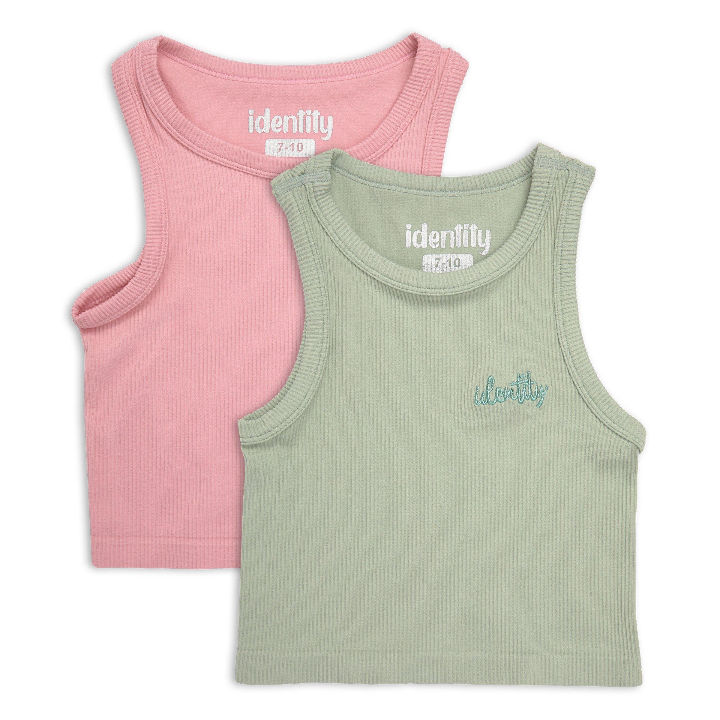 Girls 2-pack Green Sage and Pink Vests (3183891) | Identity