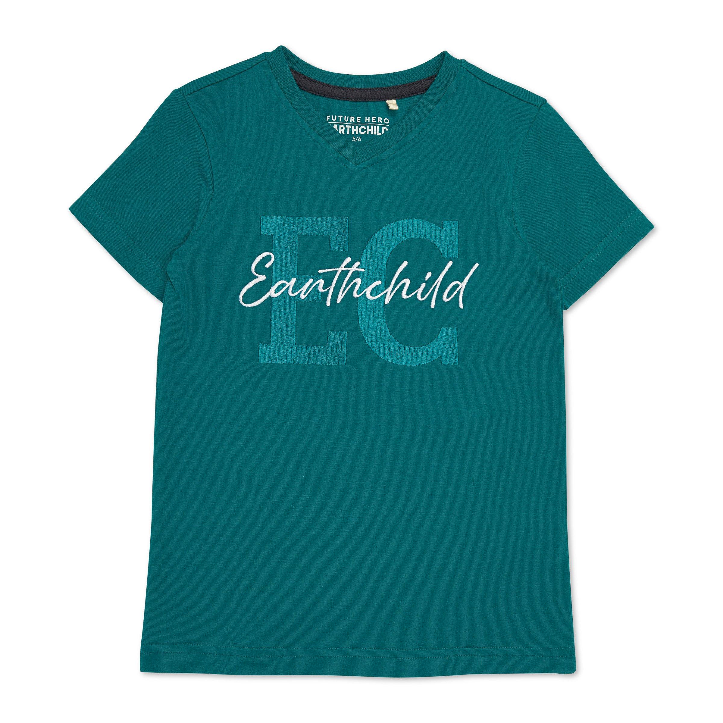Kid Boys Emerald Green V-neck T-shirt (3183967) | Earthchild