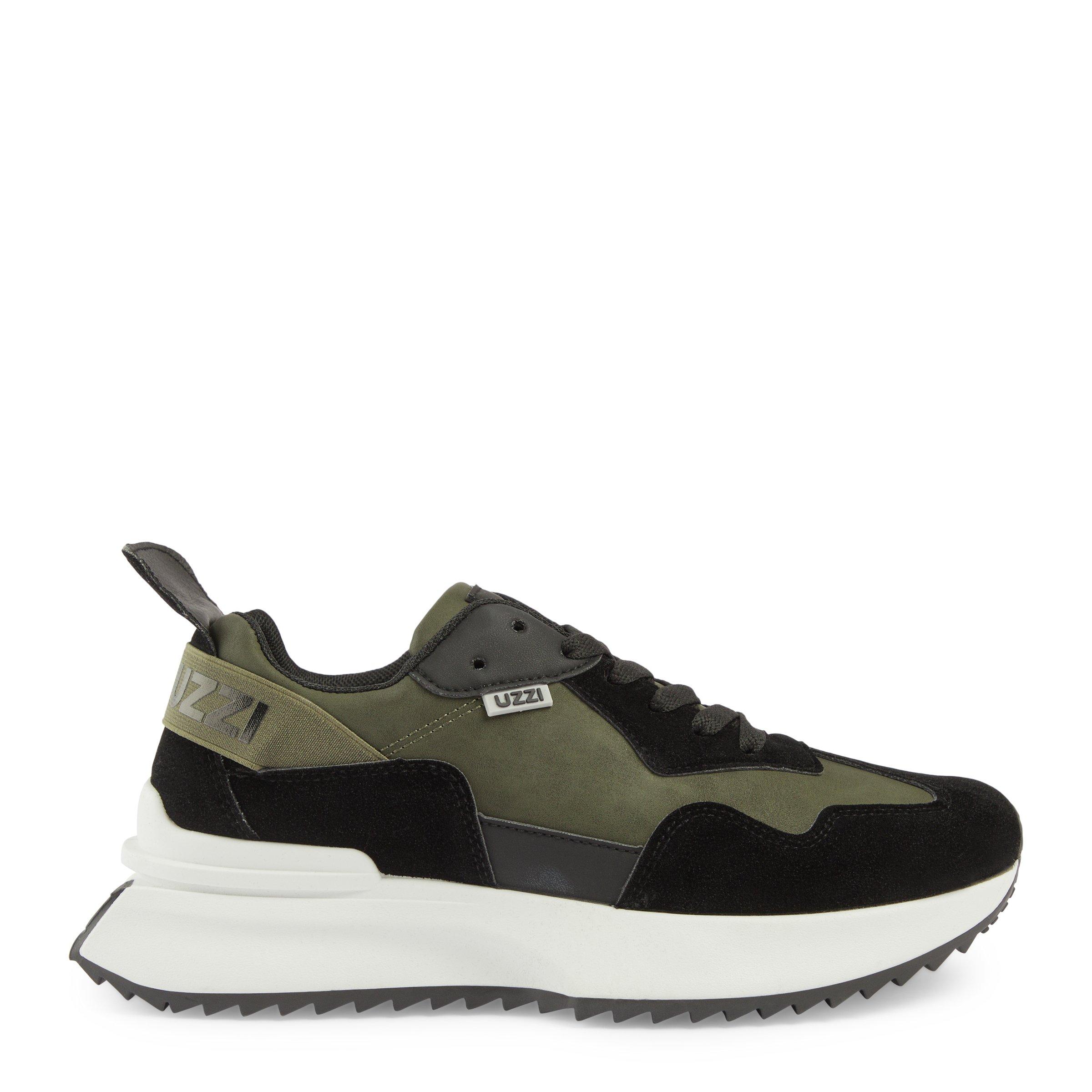 Black and Green Runner Sneakers (3184009) | UZZI