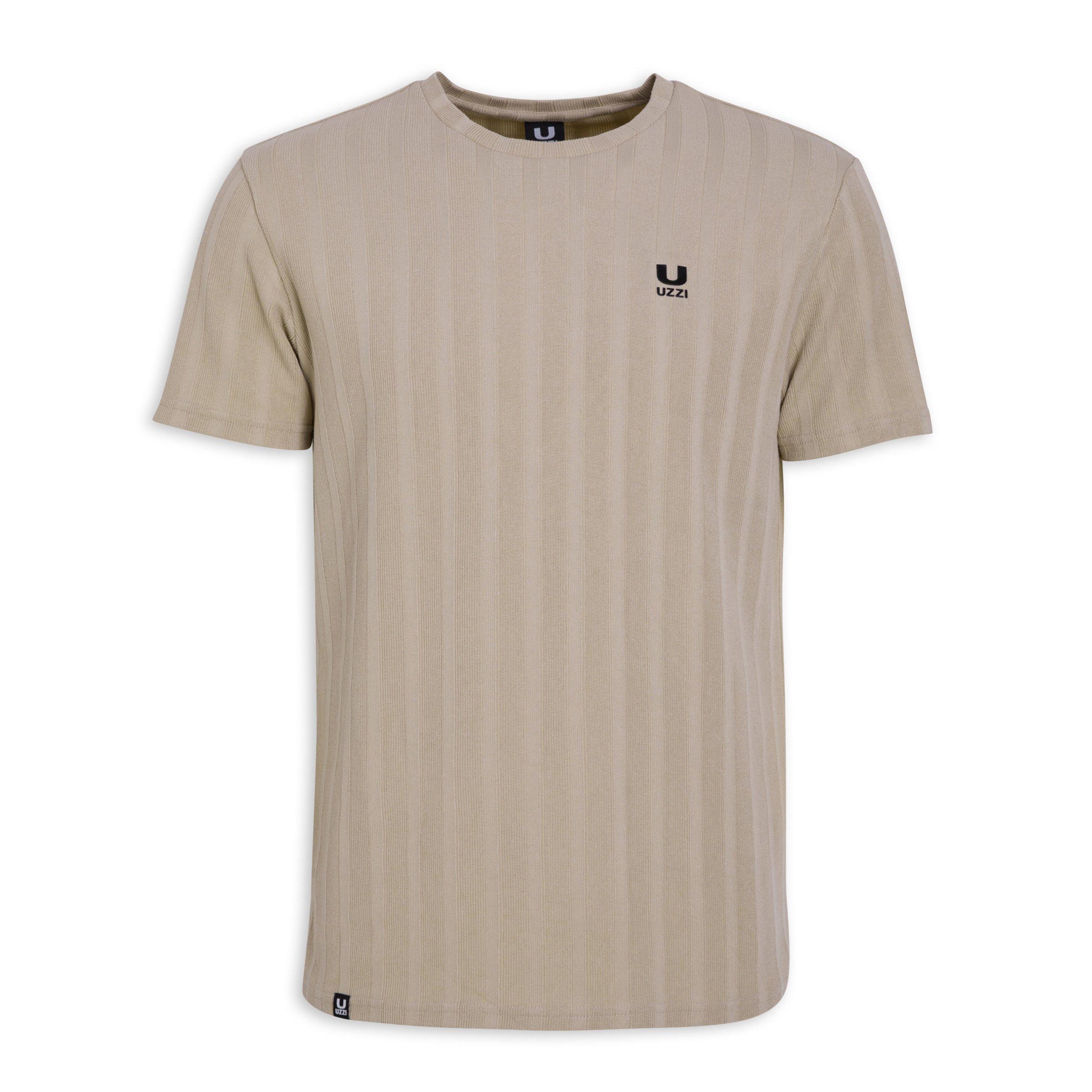 Beige Crew Neck T-shirt (3184128) | UZZI