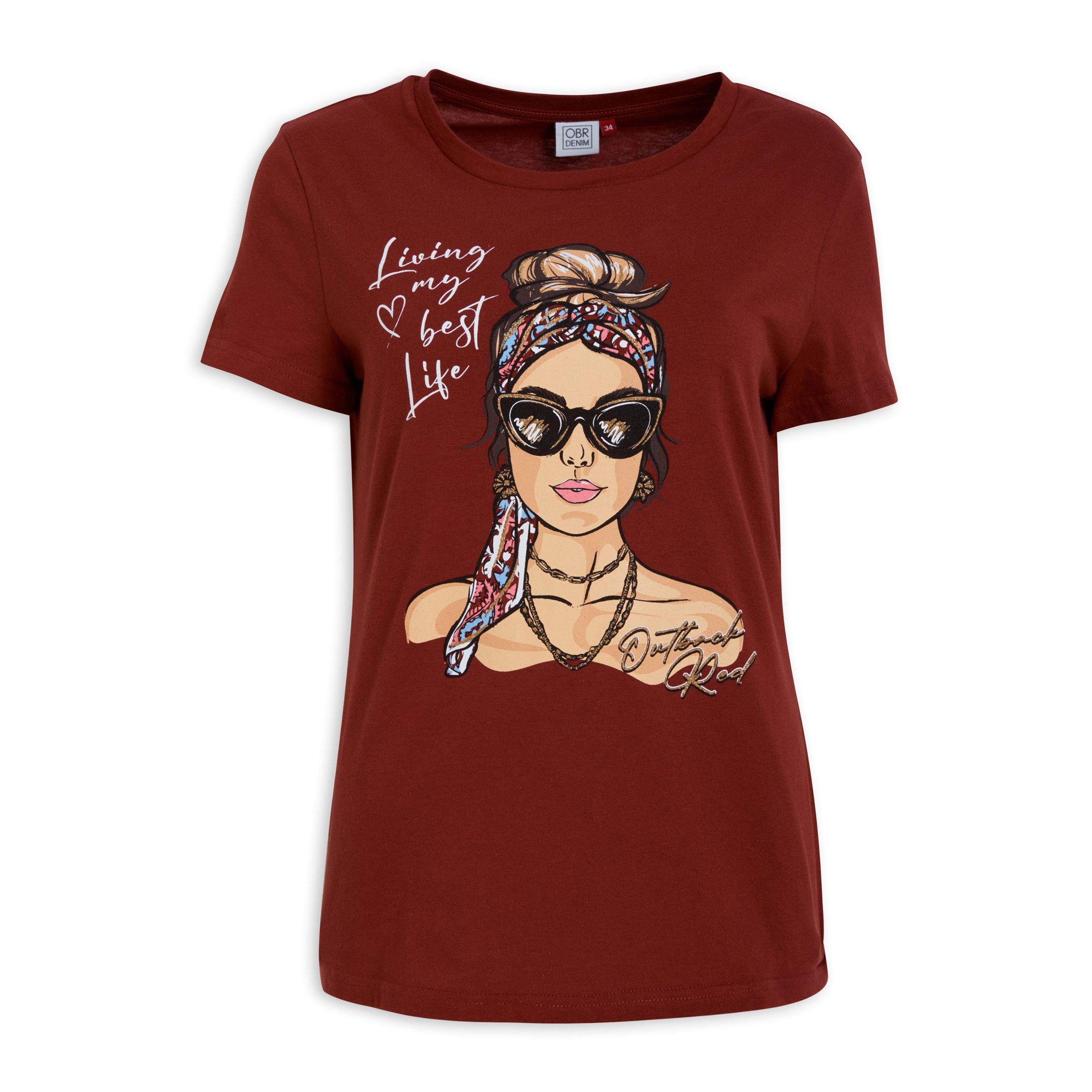 Dark Red Graphic T-shirt (3184457) | OUTBACK RED