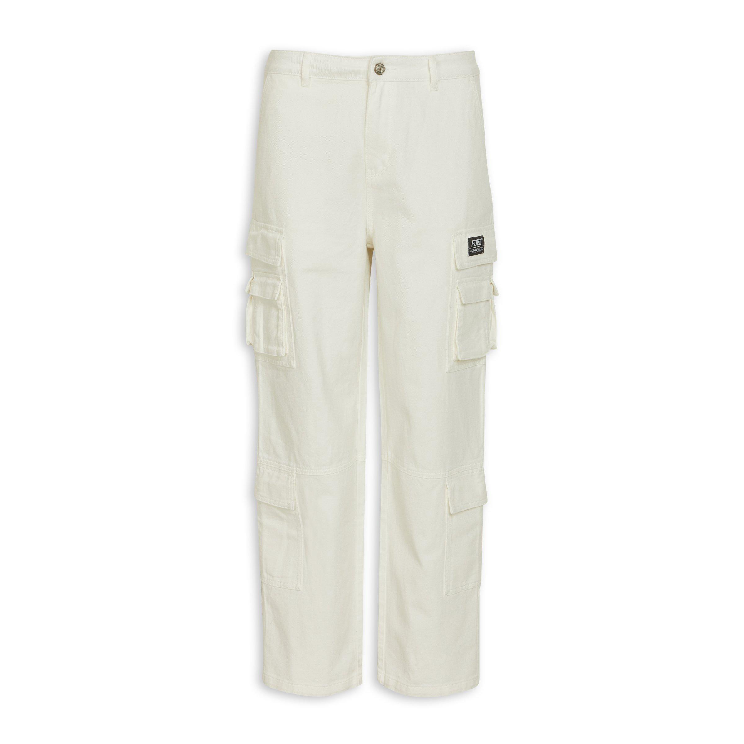 Off White Loose Fit Utility Pants (3184653) | Fuel