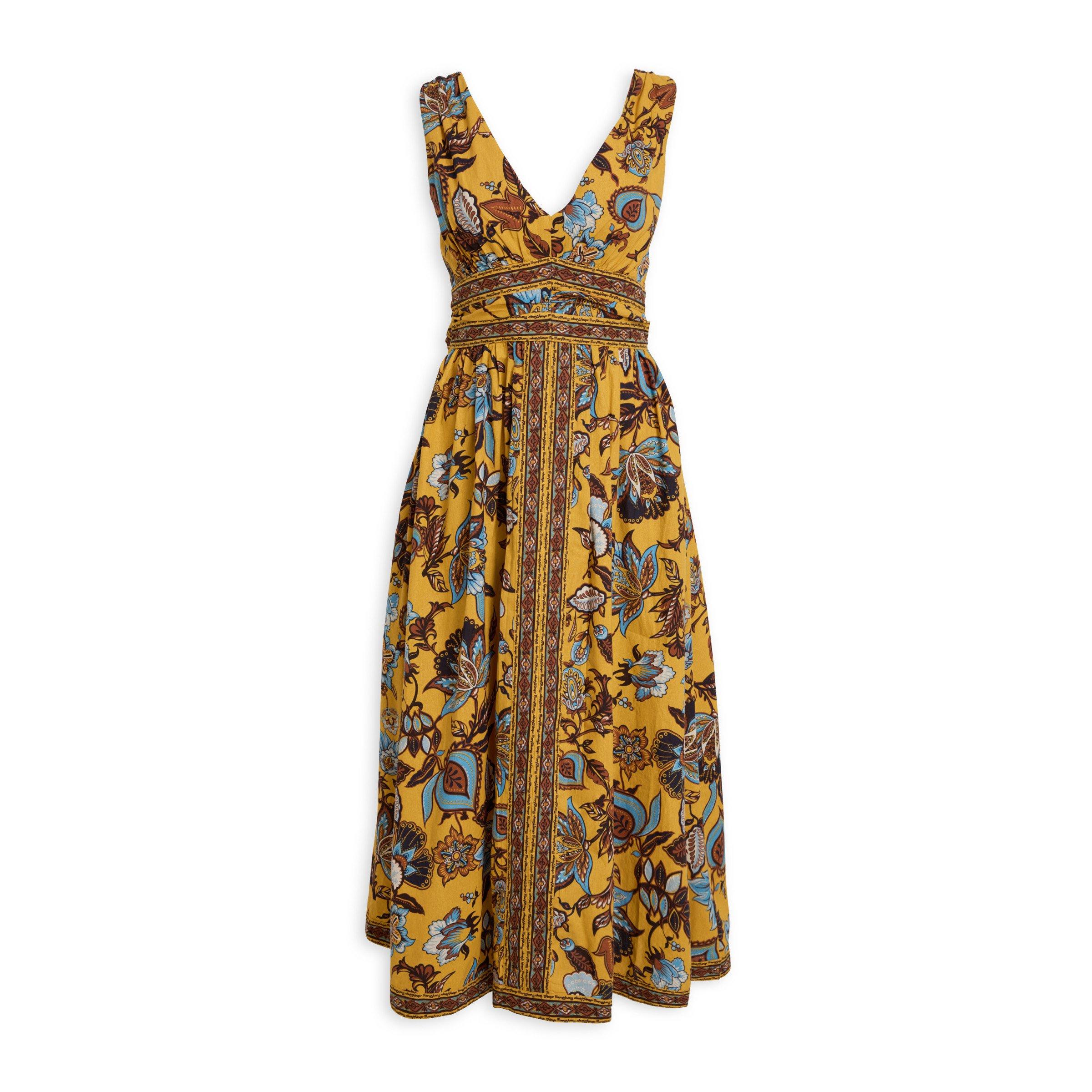 Yellow Floral Print Dress (3184680) | Ginger Mary
