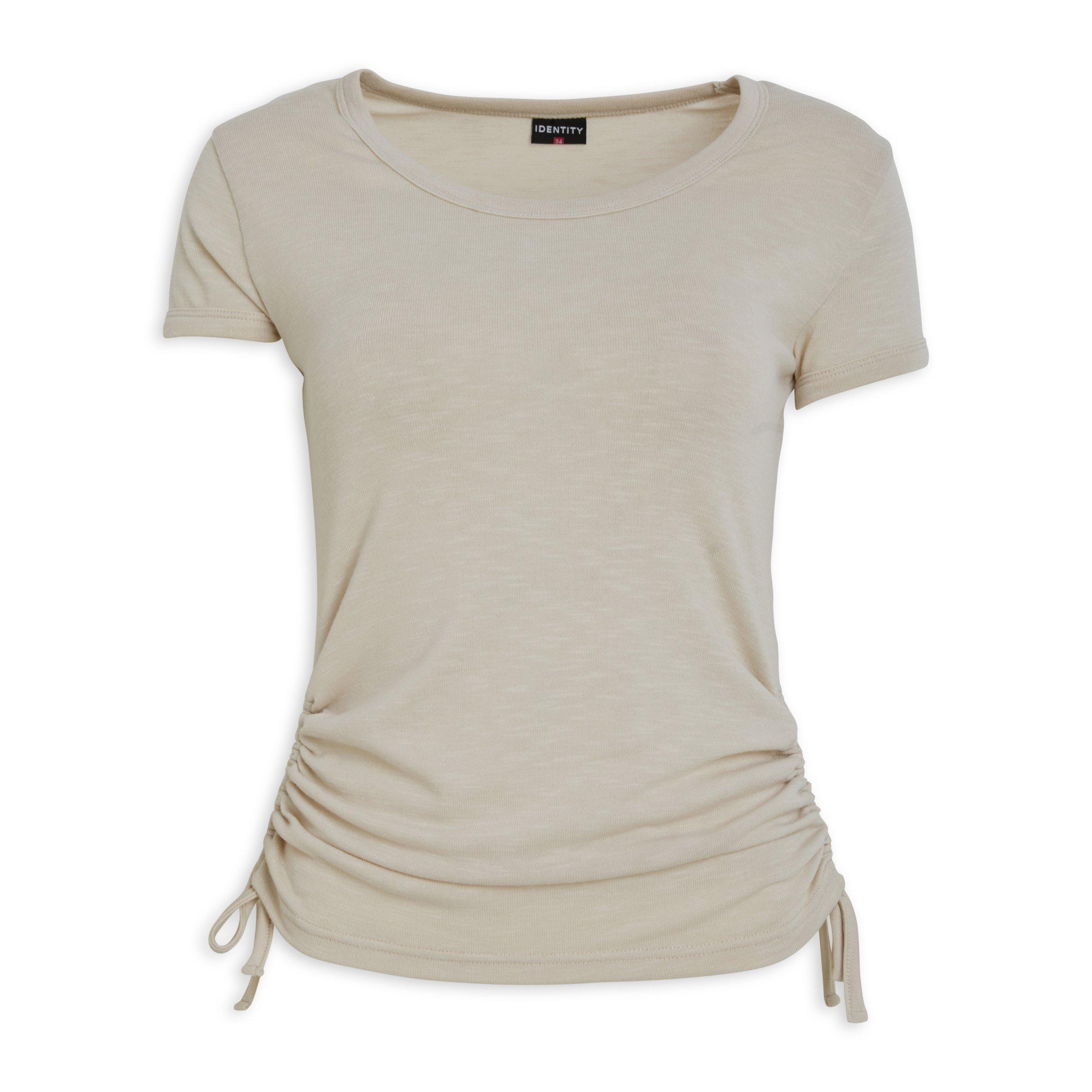 Beige Ruched T-shirt (3184748) | Identity
