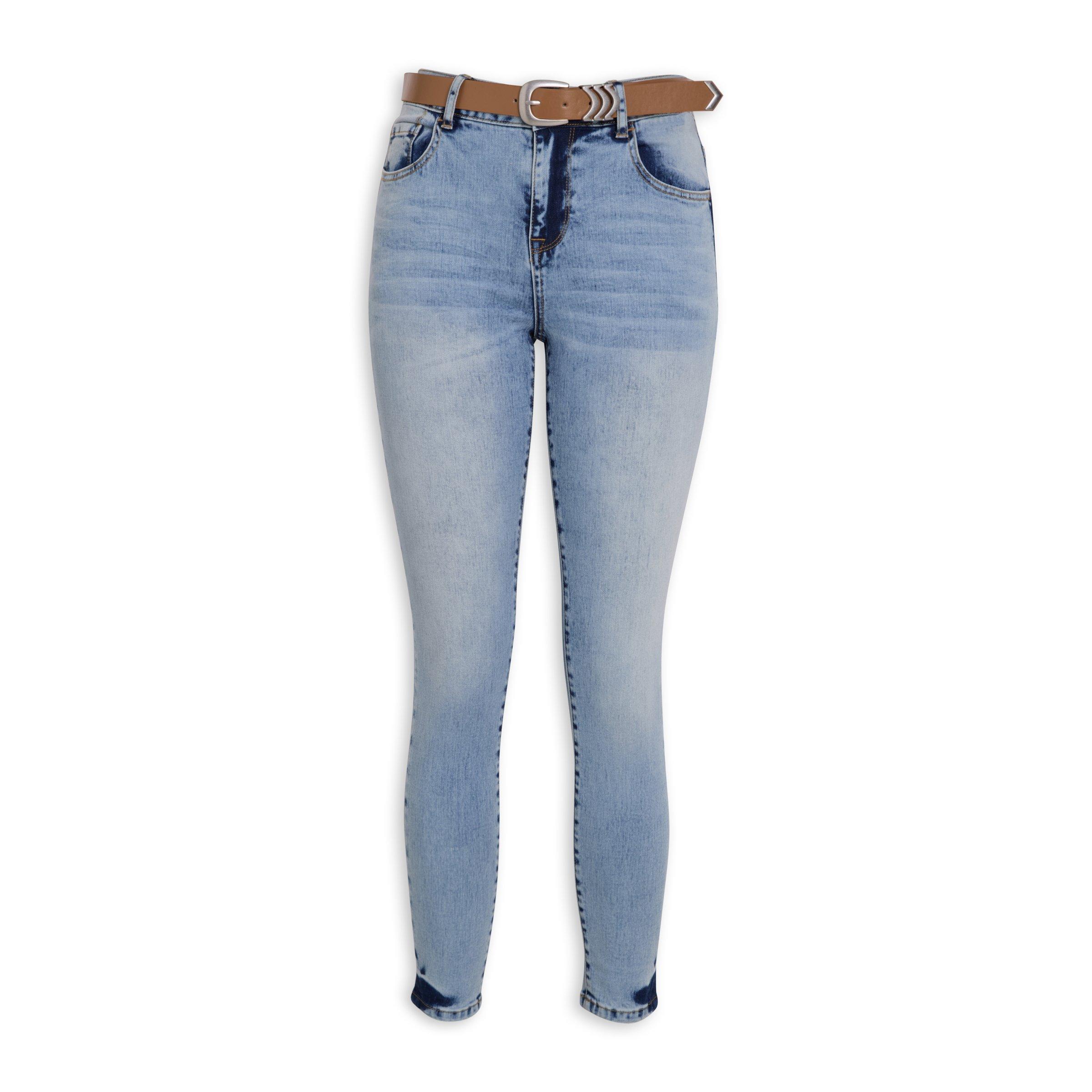 Light Blue Belted Skinny Jeans (3184919) | Identity