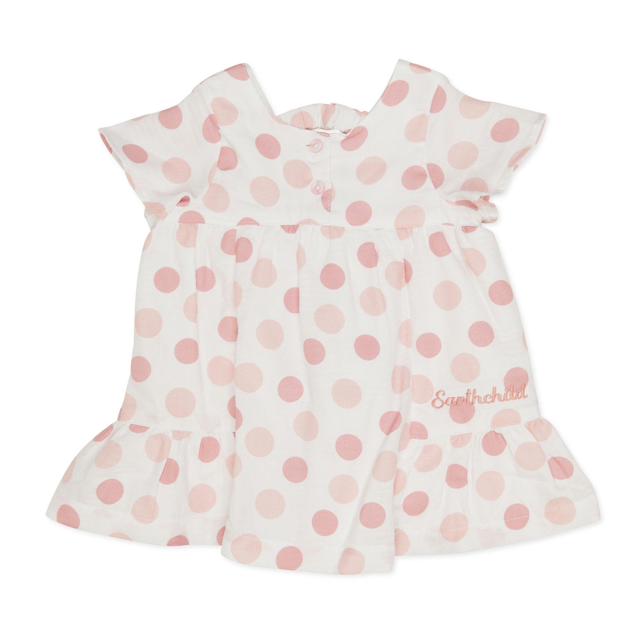 Baby Girls White Spot Dress (3185229) | Earthchild