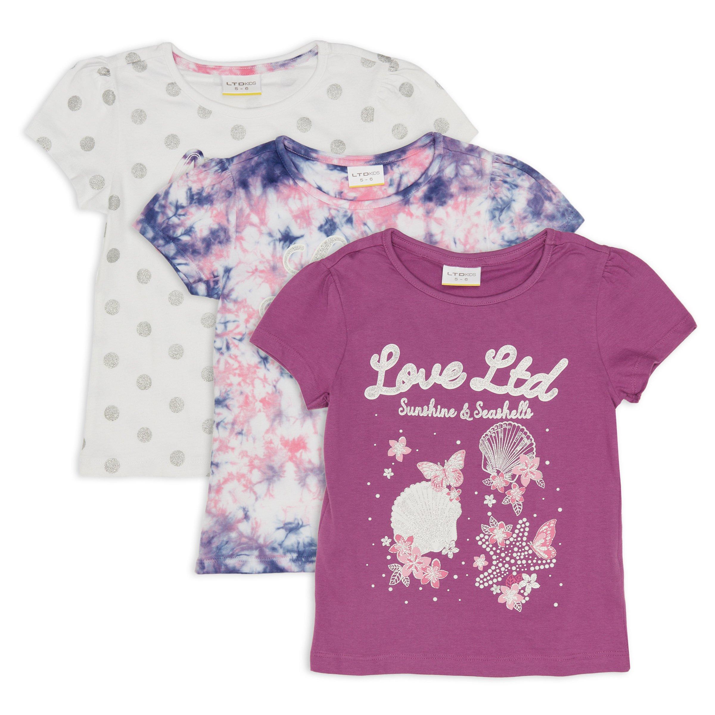 Kid Girls 3-pack T-shirts (3185287) | LTD Kids