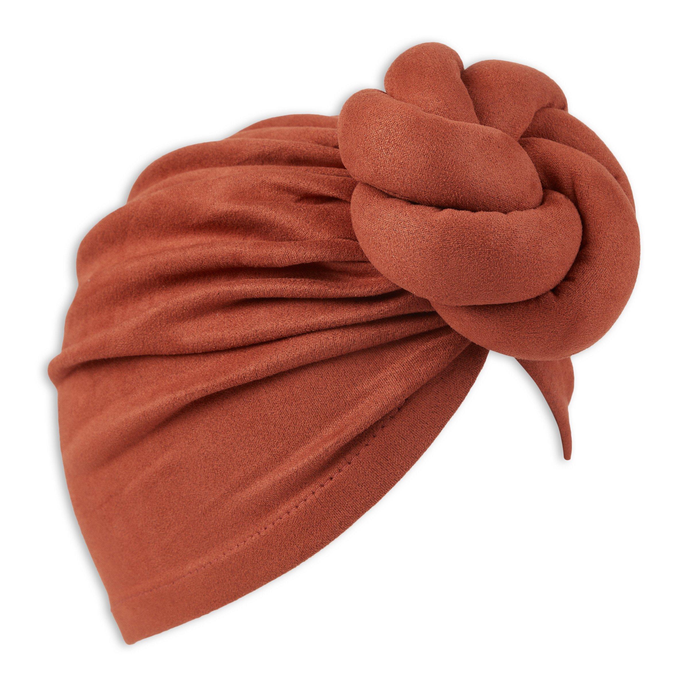 Dark Orange Turban with Knot (3185771) | Ginger Mary