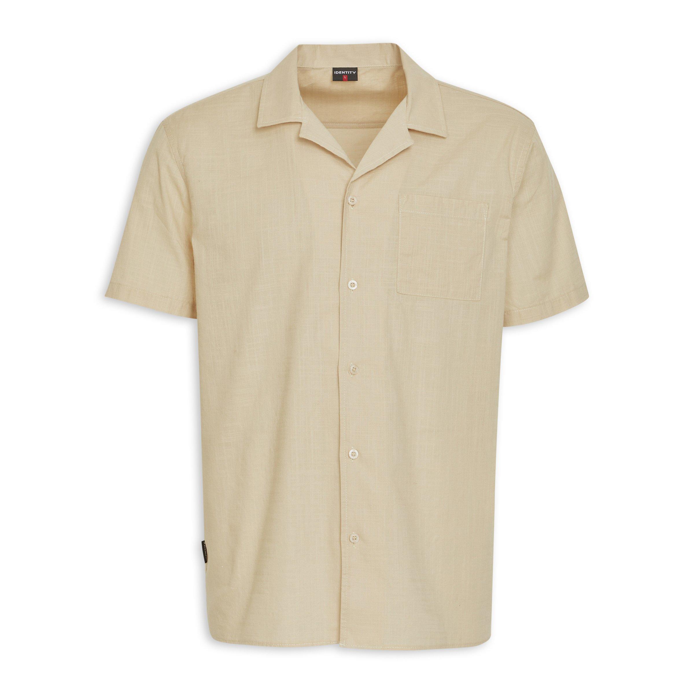 Beige Textured Shirt (3186218) | Identity
