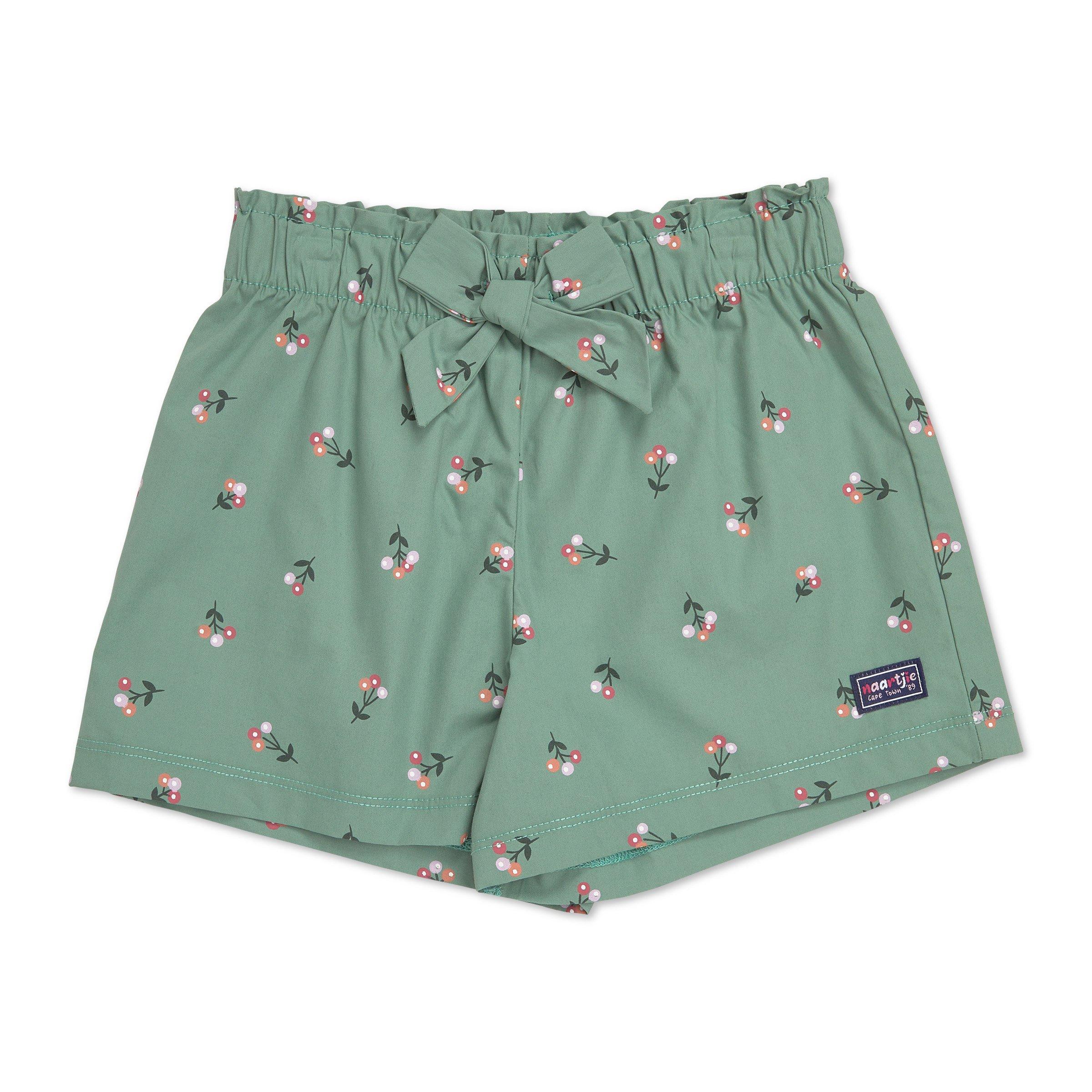 Kid Girls Green Floral Shorts (3186237) | Naartjie