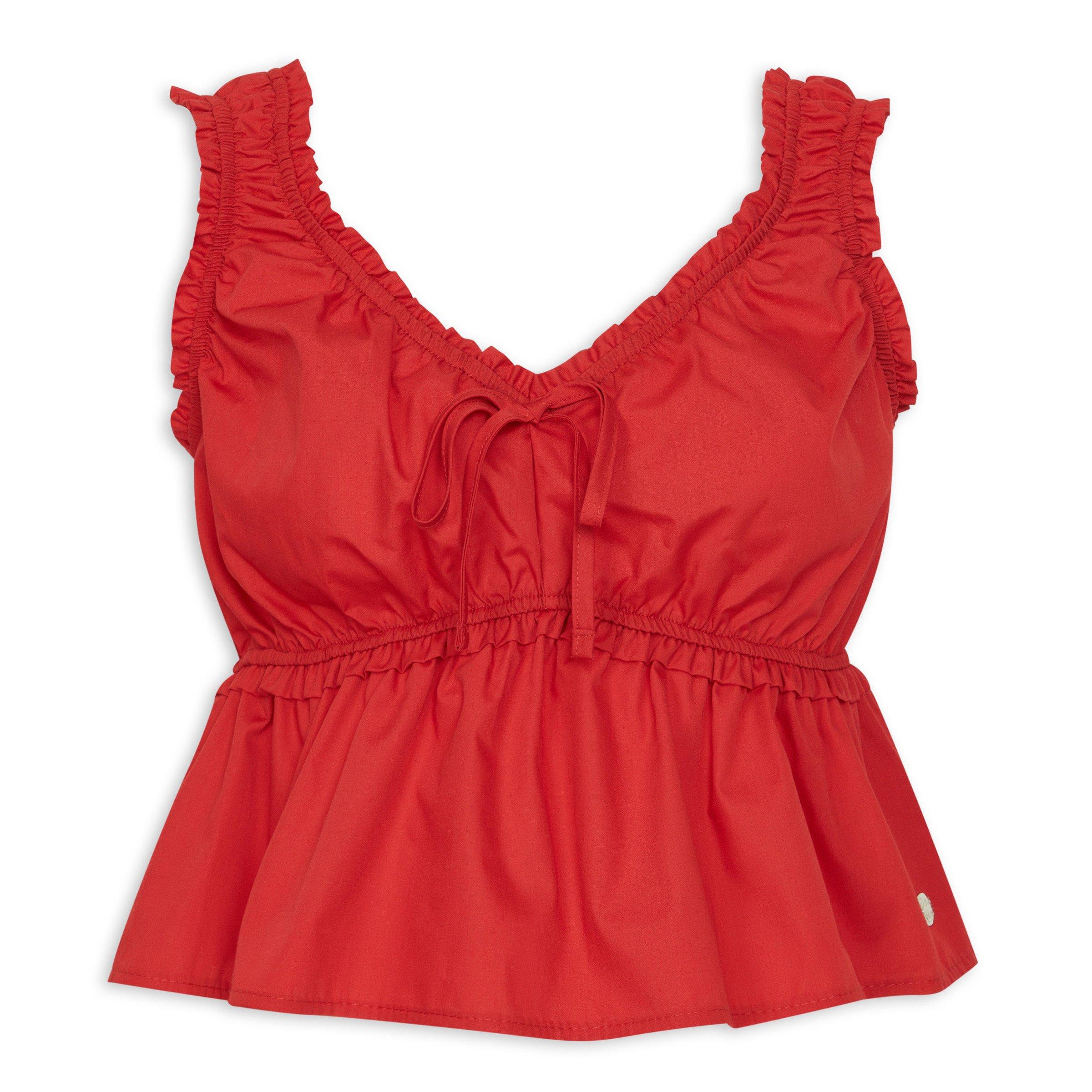 Red Peplum Top (3186246) | OUTBACK RED
