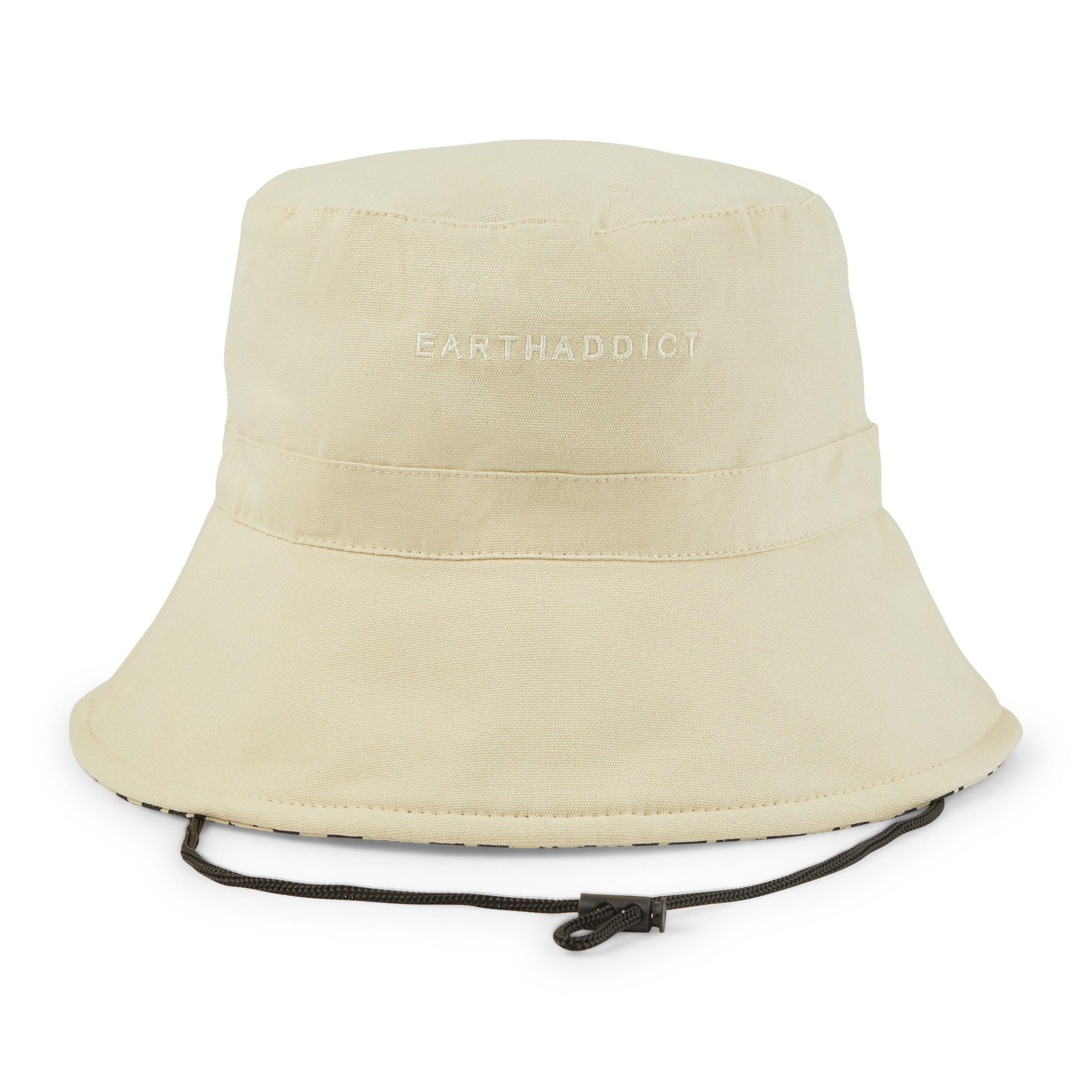 Beige Bucket Hat with Drawstrings (3186277) | Earthaddict