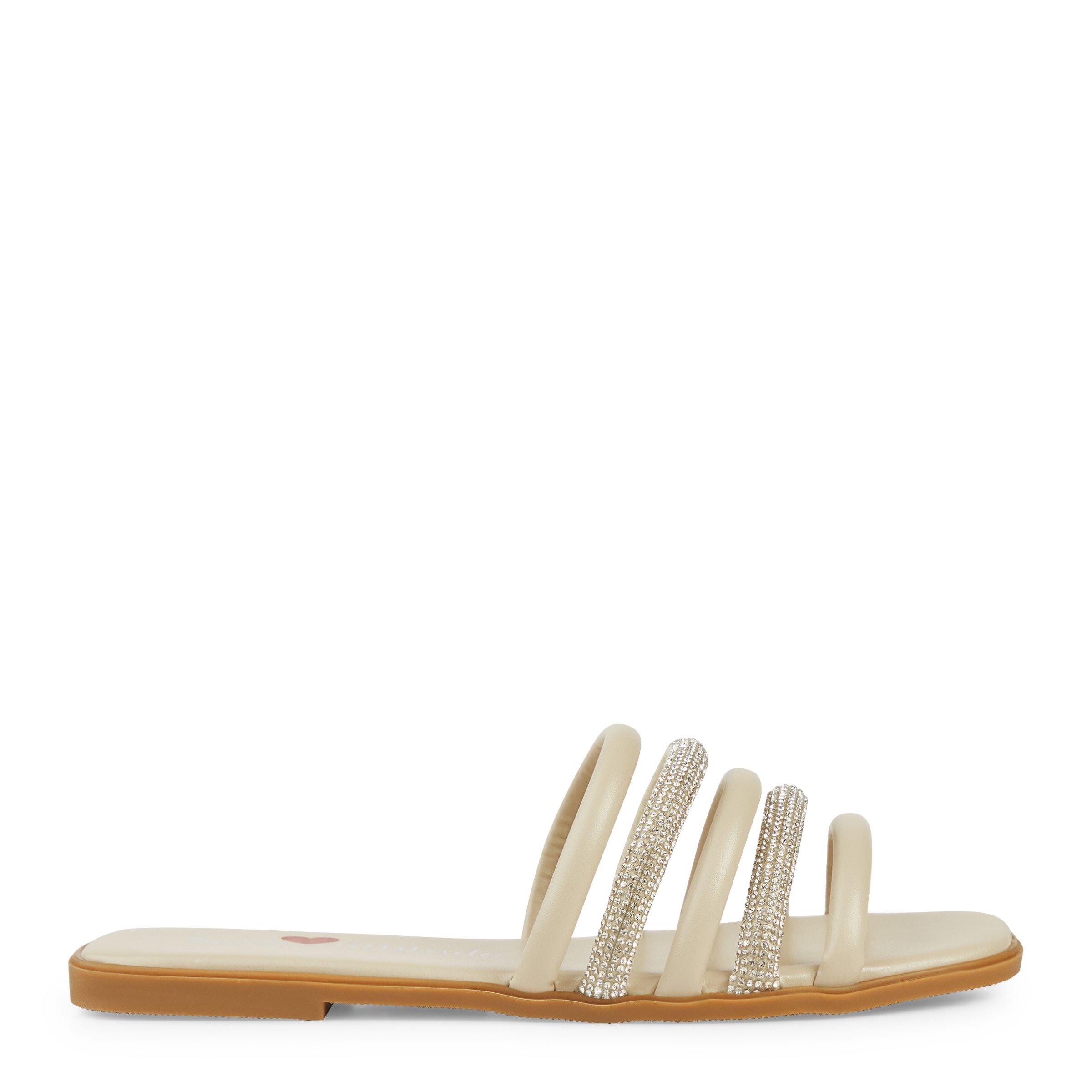 Natural Strappy Slider Sandal (3186599) | Sexy with Attitude