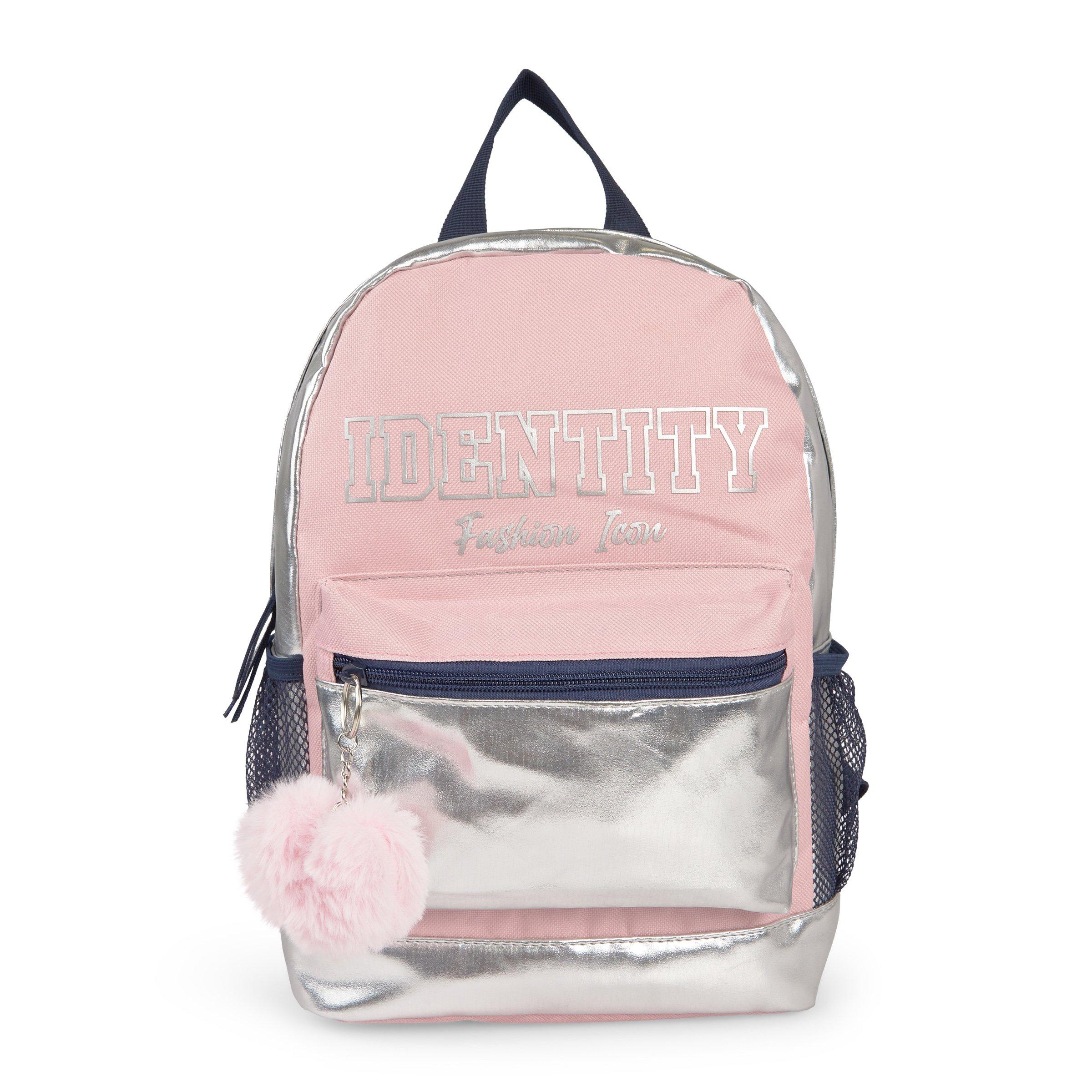 Girls Pink and Silver Backpack (3186841) | Identity