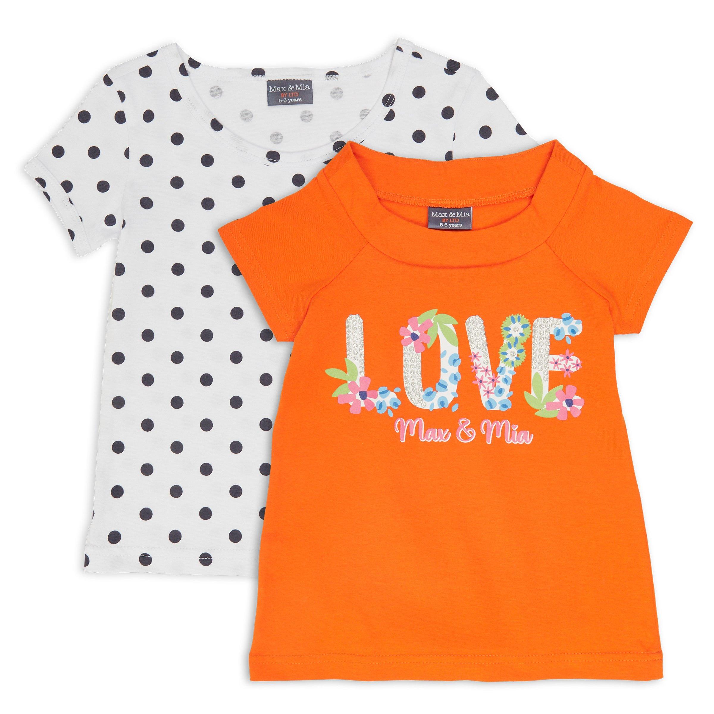 Kid Girls 2-pack T-shirts (3186855) | Max & Mia