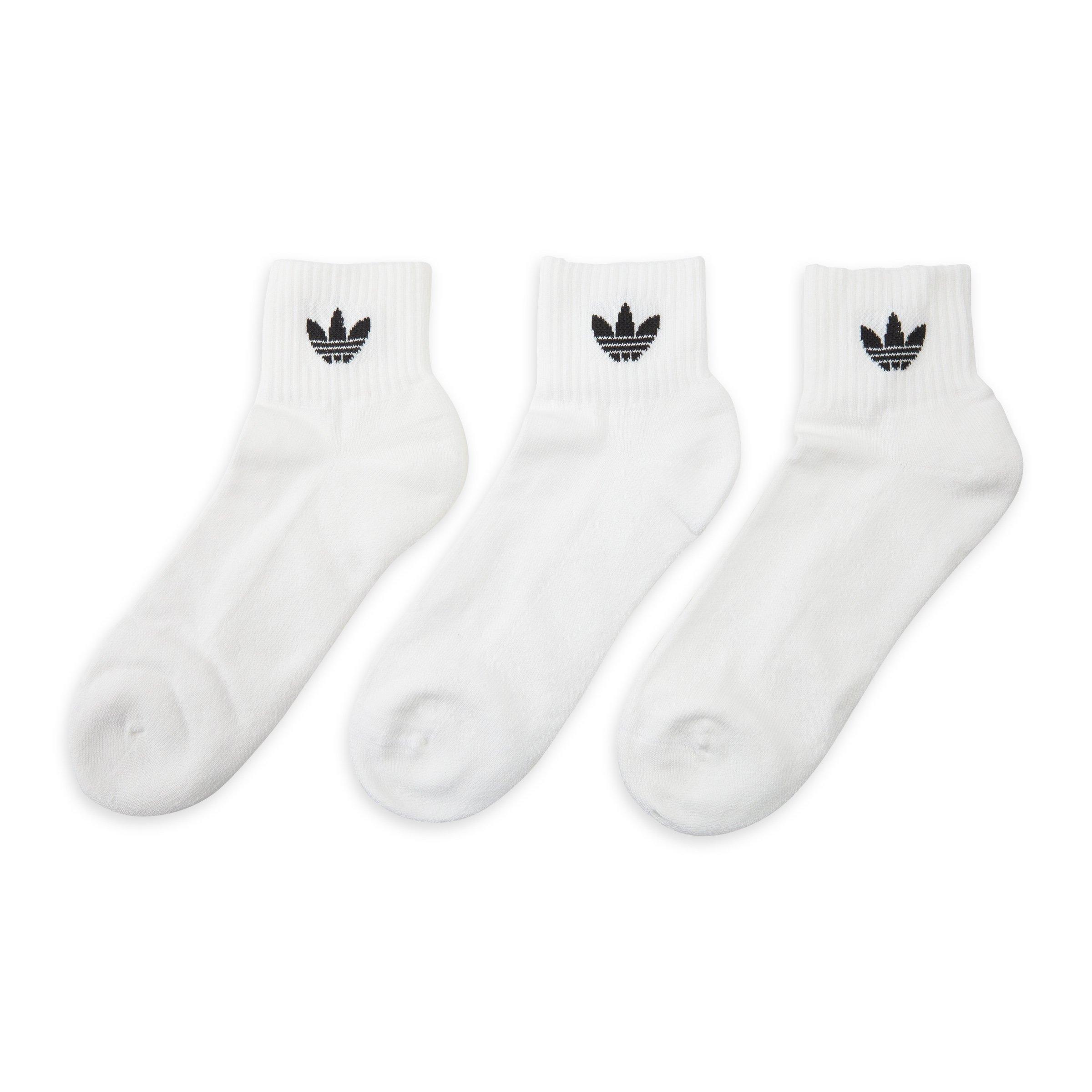 White Mid Crew Socks 3 Pairs (3187429) | Adidas