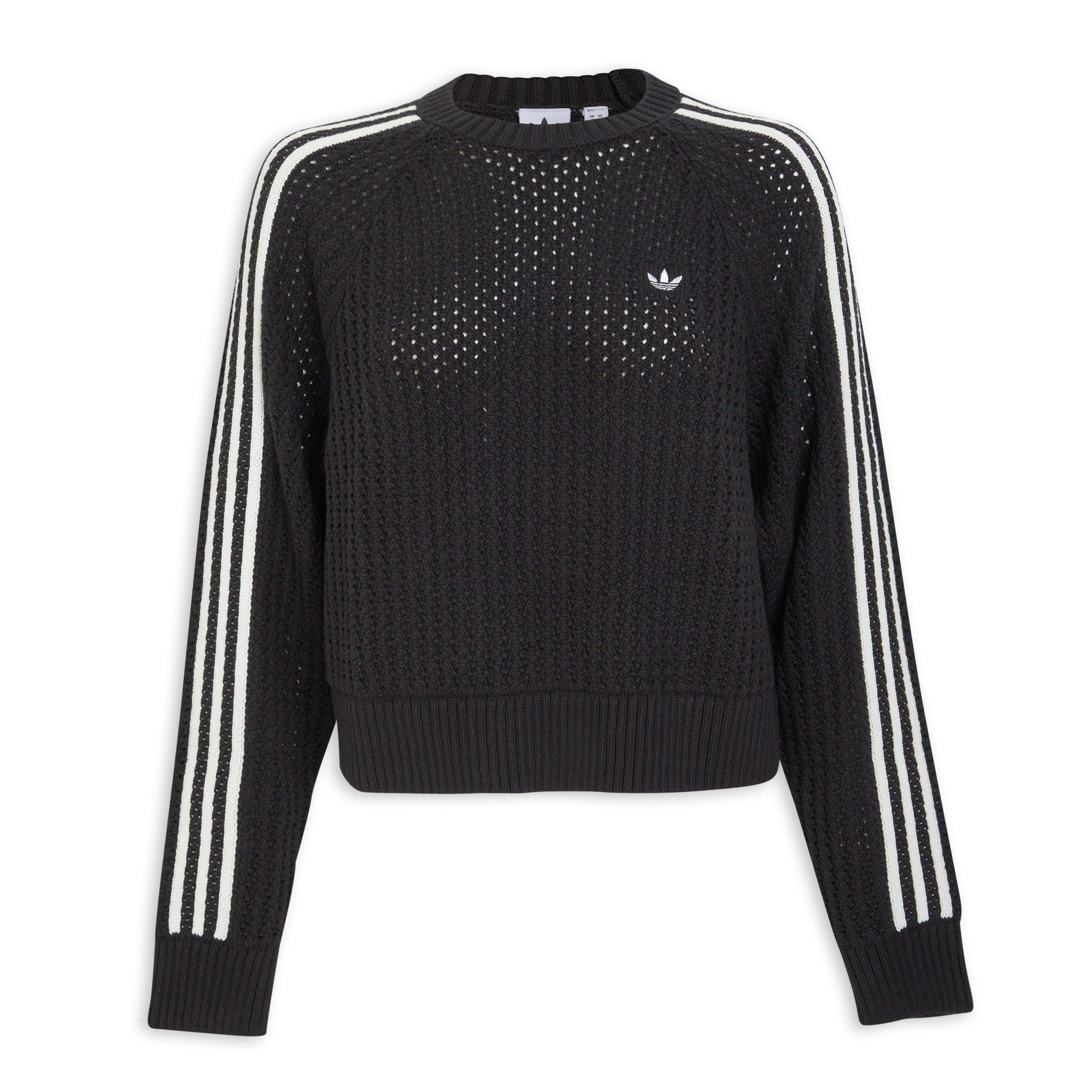 Black Adicolor Knitted Crew Sweatshirt (3187634) | Adidas