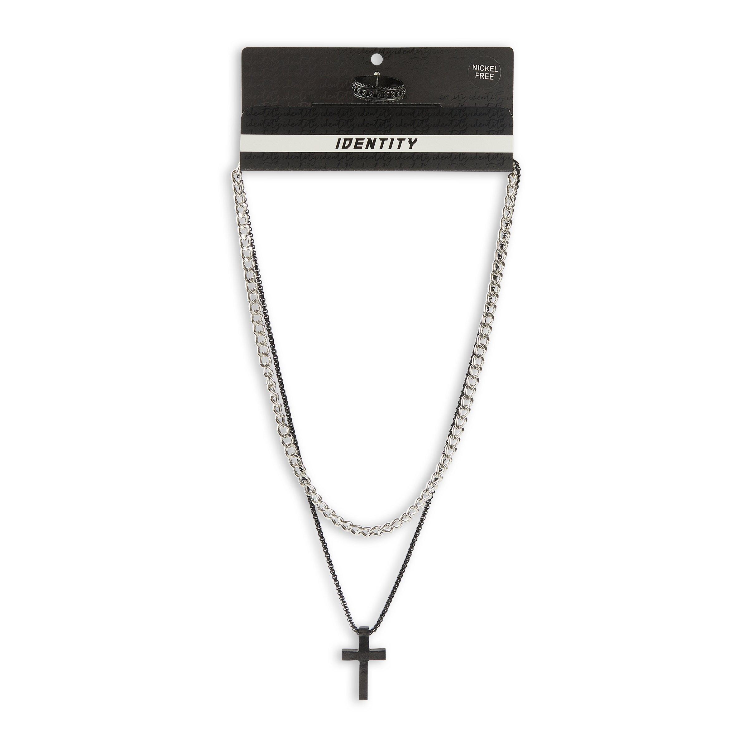Black and Silver Necklace Set (3187737) | Identity