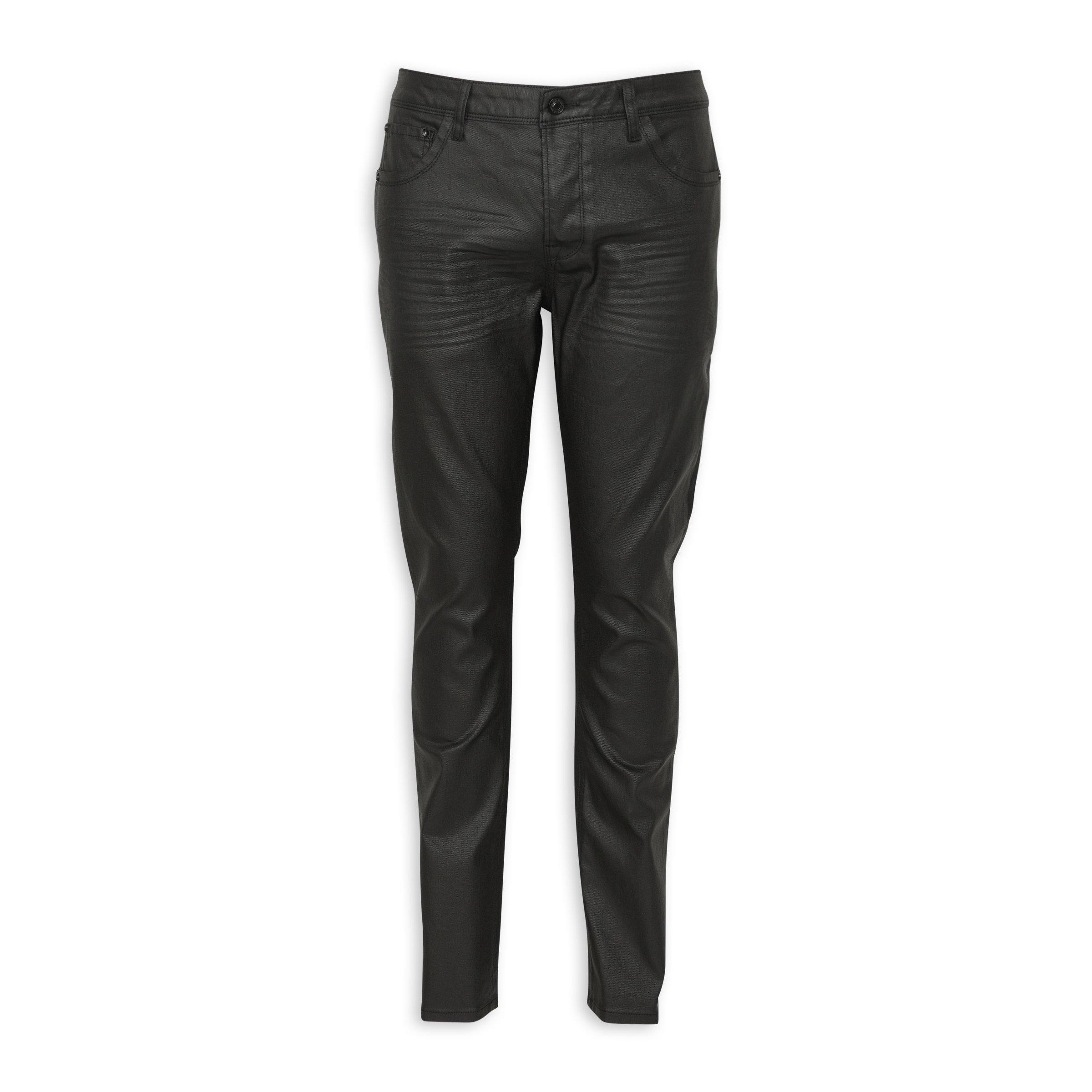 Black Coated Slim Leg Jeans (3187995) | UZZI