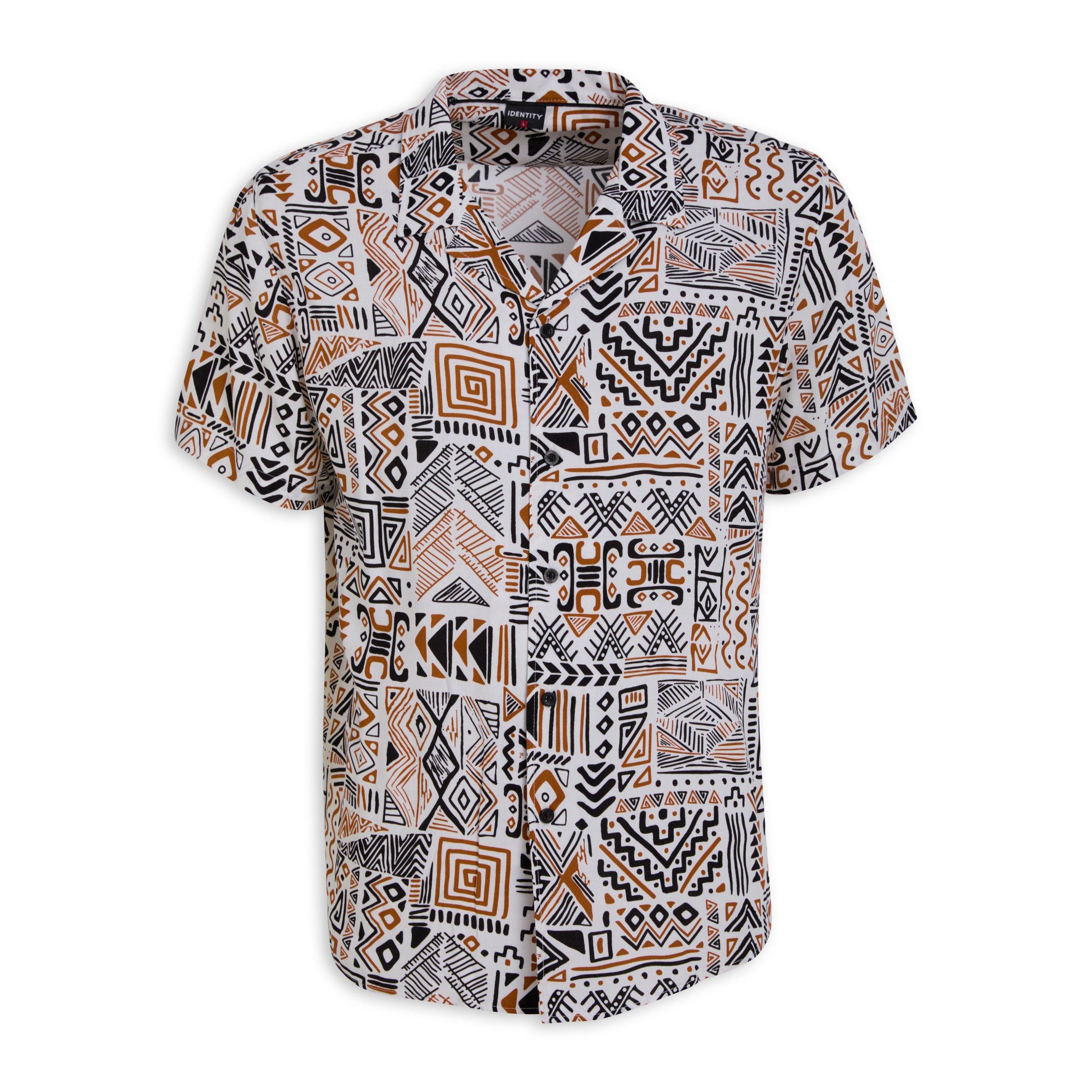 Brown Abstract Print Shirt (3188468) | Identity