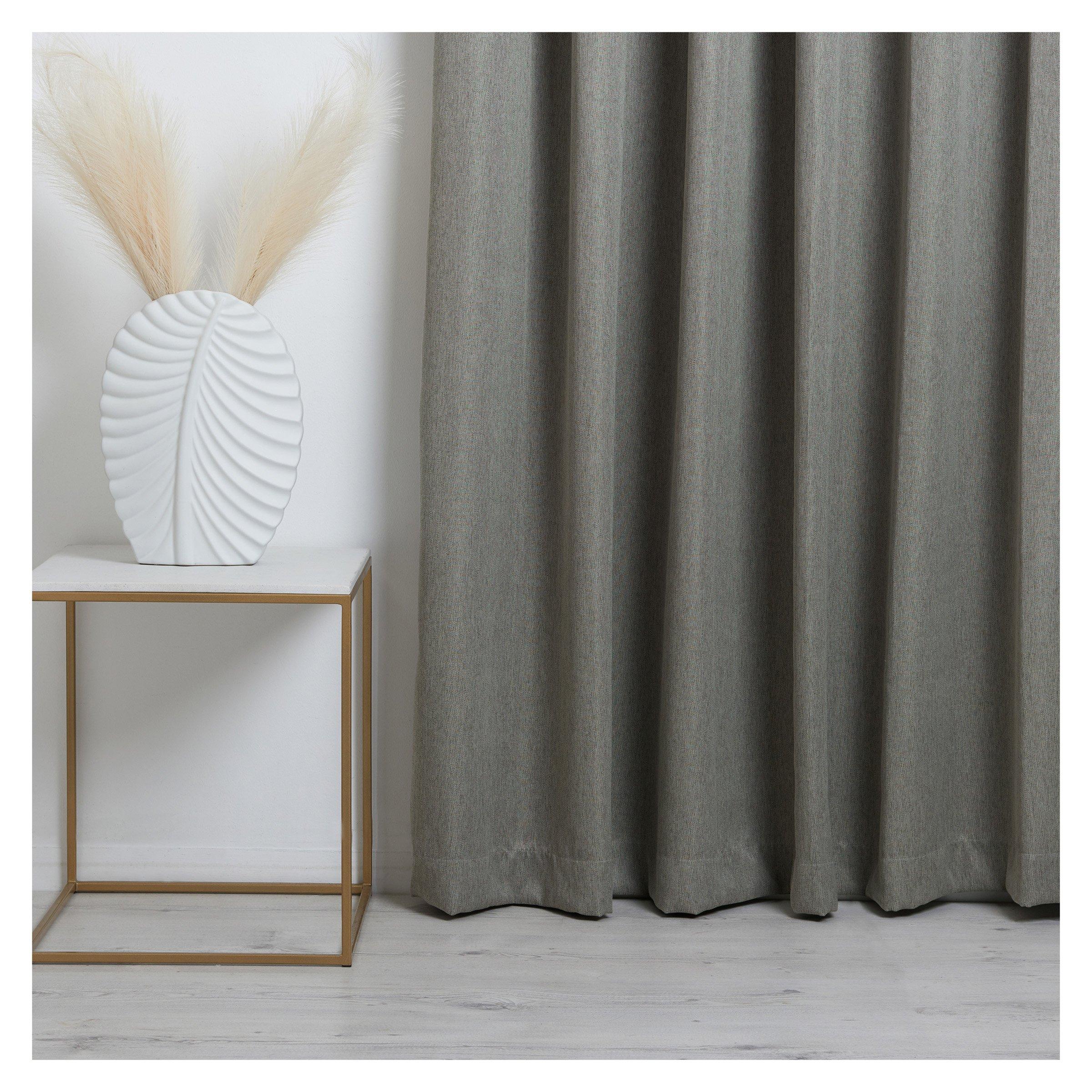 Axel Pewter Blockout Eyelet Curtains (3188734) | Loads of Living
