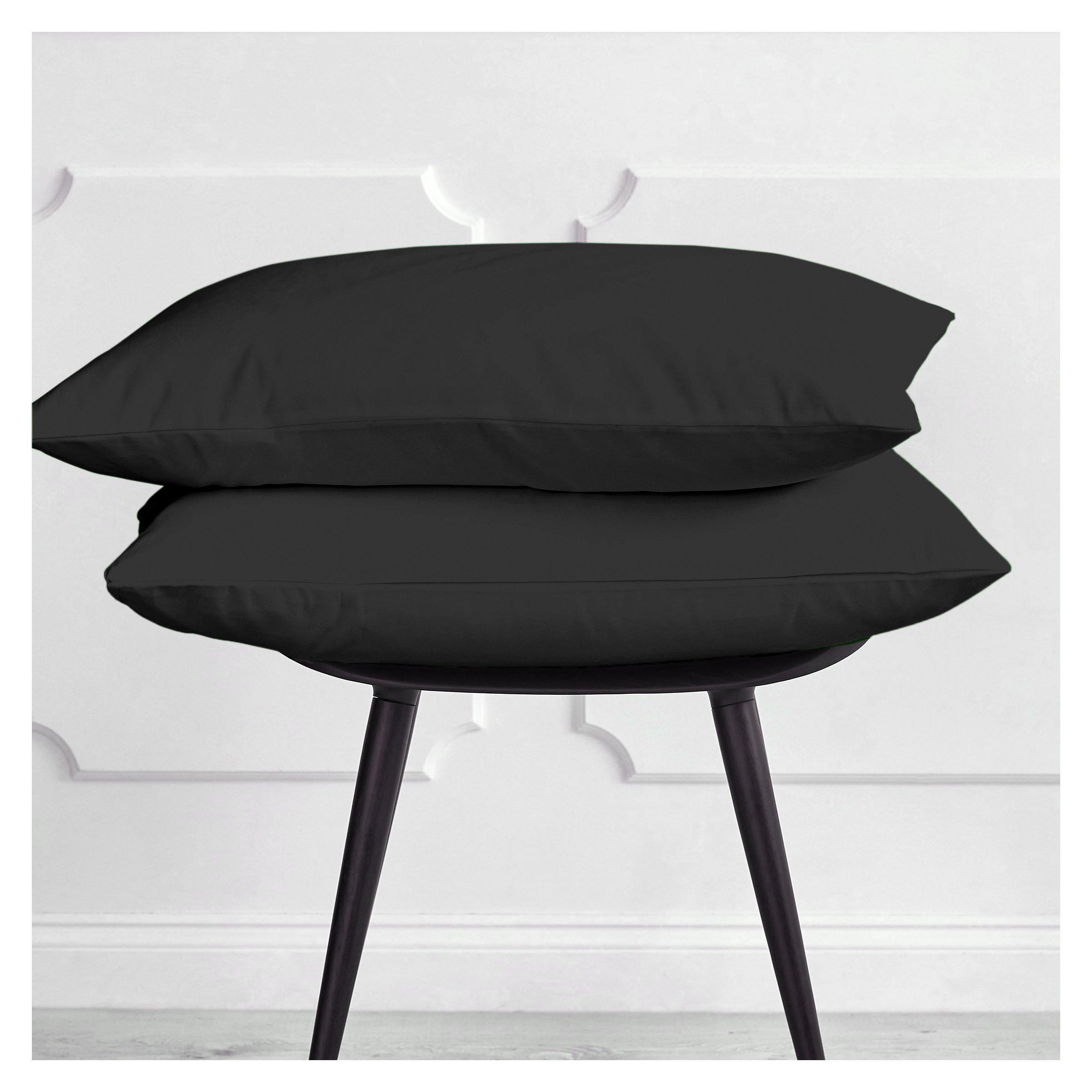 300TC Blocked Black Pillowcase Set (3188760) | Loads of Living