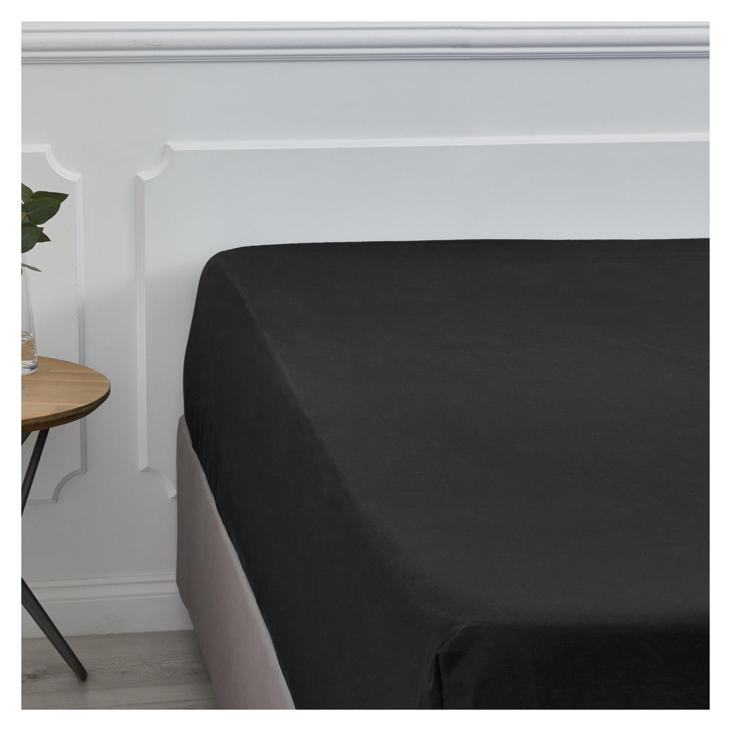 300TC Black Fitted Sheets (3188774) | Loads of Living